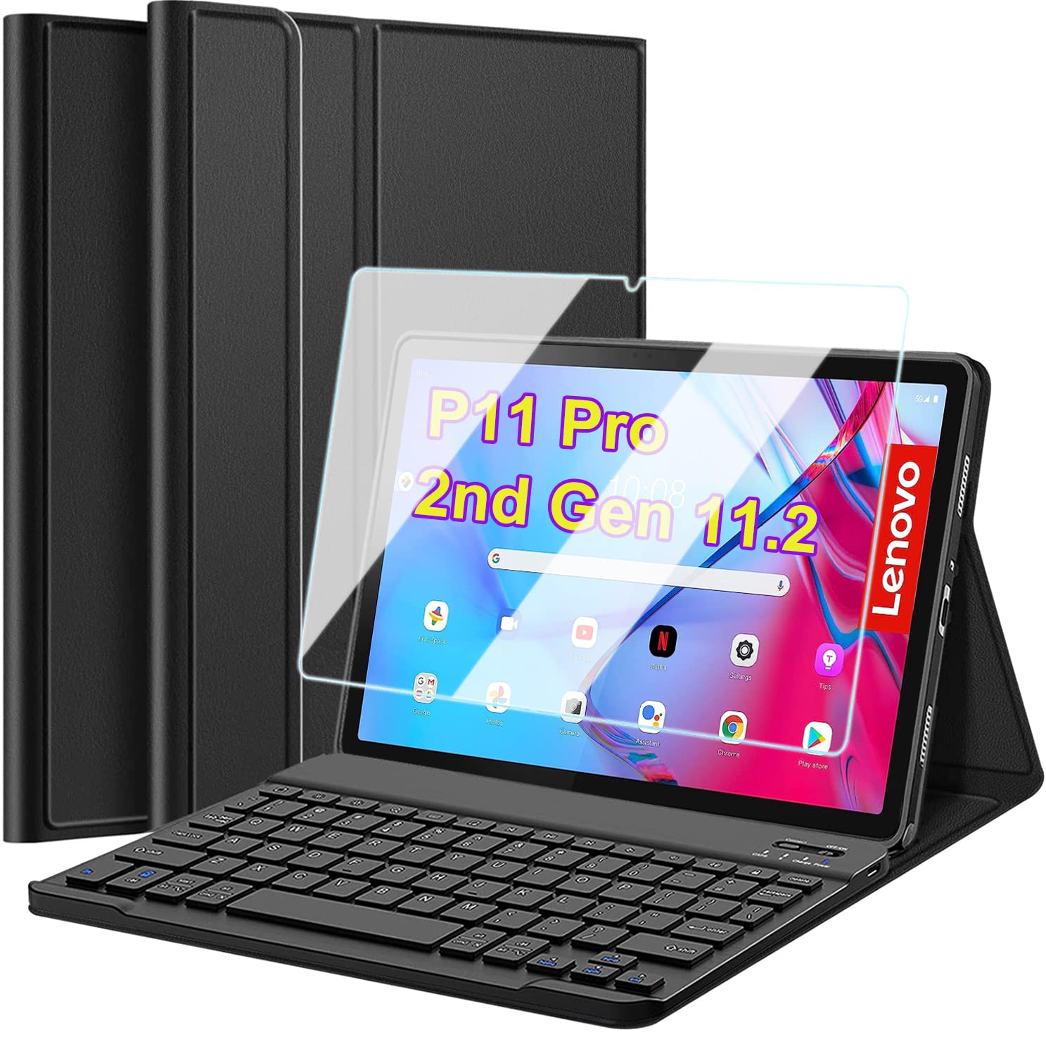 Amazon.com: Nanhent Keyboard Case with Screen Protector for Lenovo Tab ...