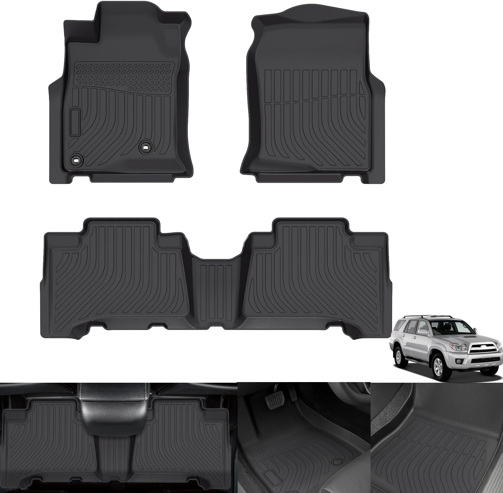 Amazon.com: Floor Mats for Toyota 4Runner 2003-2009, Custom Fit TPE All ...