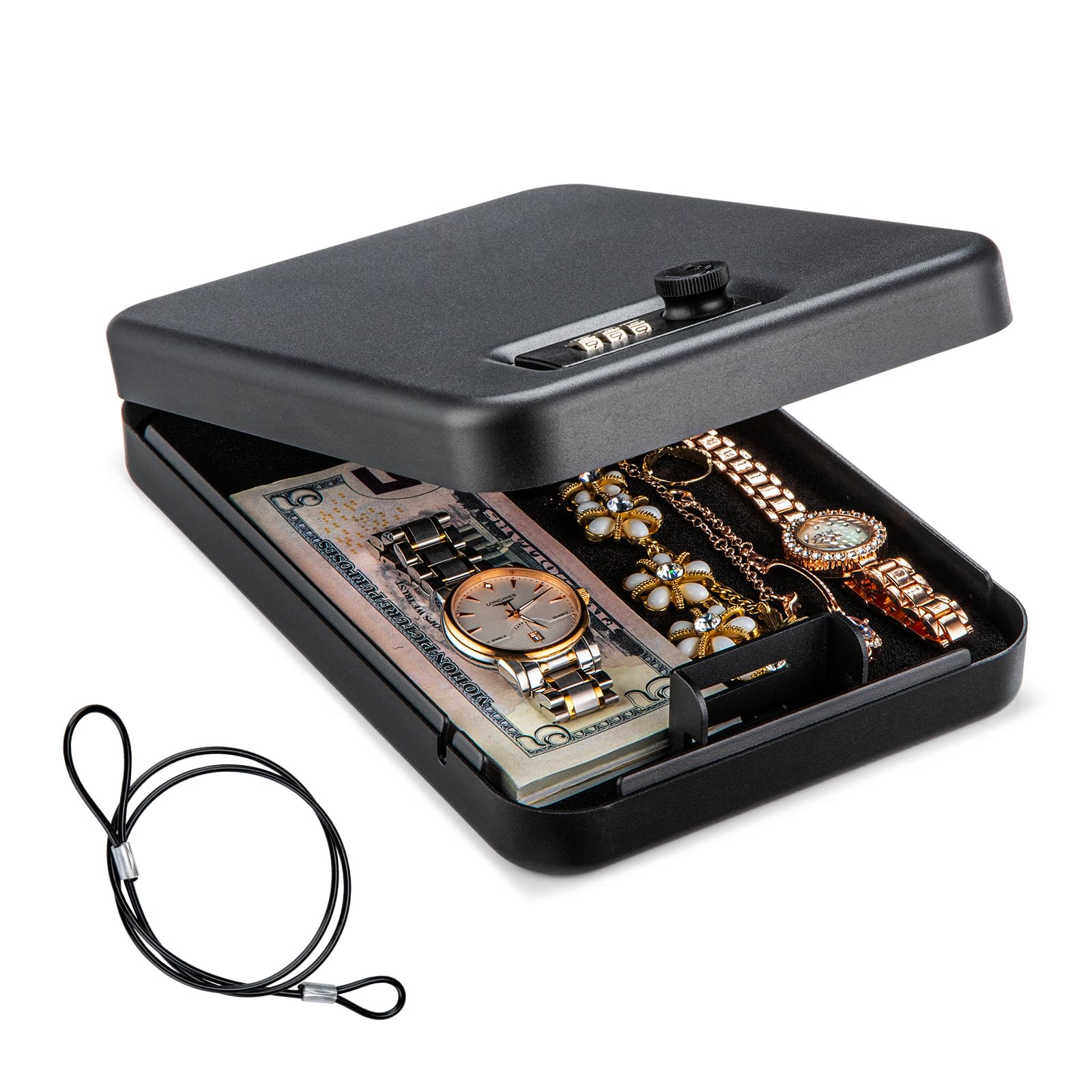 Amazon.com: HAOMAI Small Car Gun Safe for Handgun Pistol Safe Portable ...