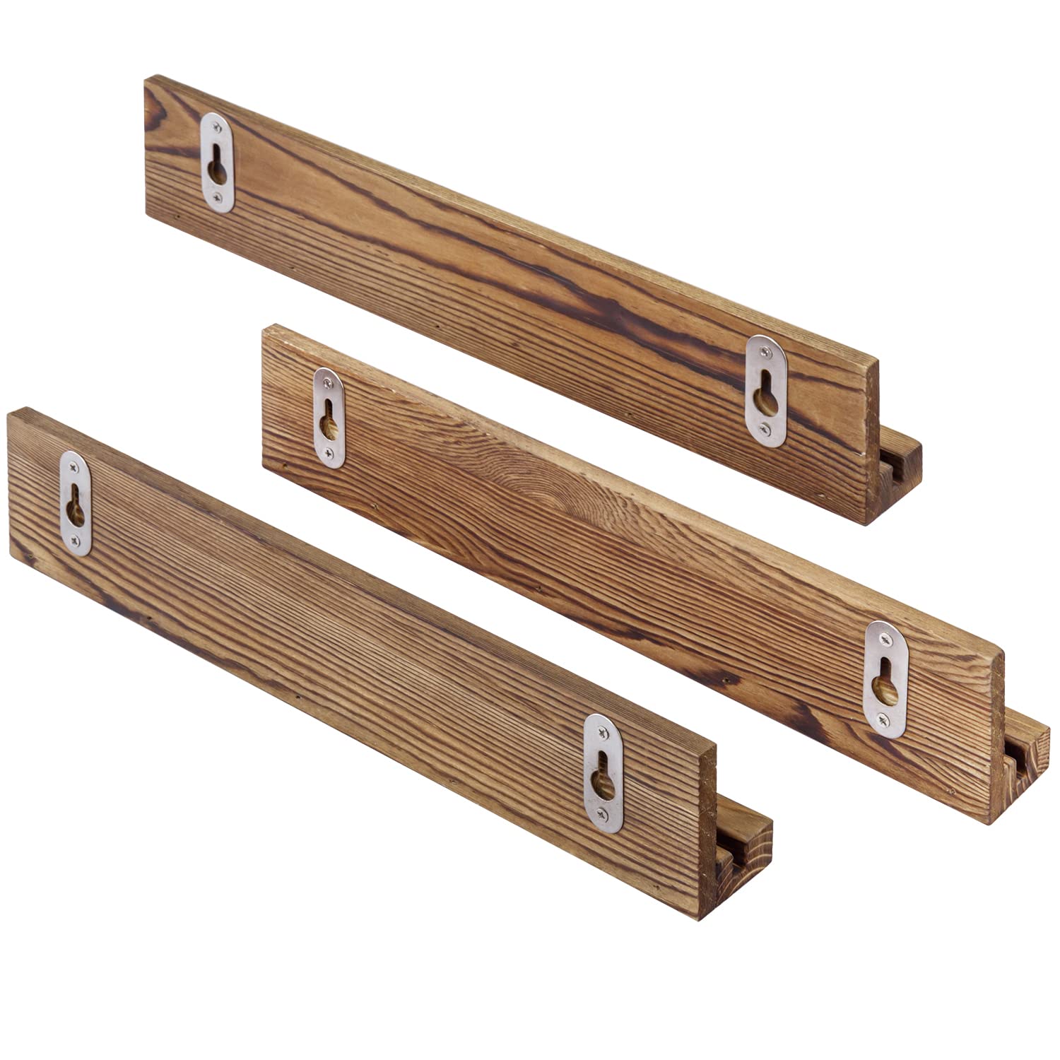 MyGift Wall Mounted Rustic Dark Burnt Wood Military Challenge Coin ...