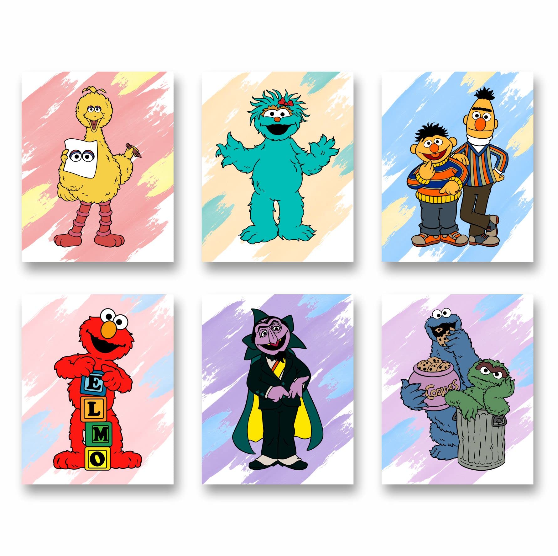 Print A To Z Sesame Street Movie Watercolor Prints Sesame | Desertcart ...