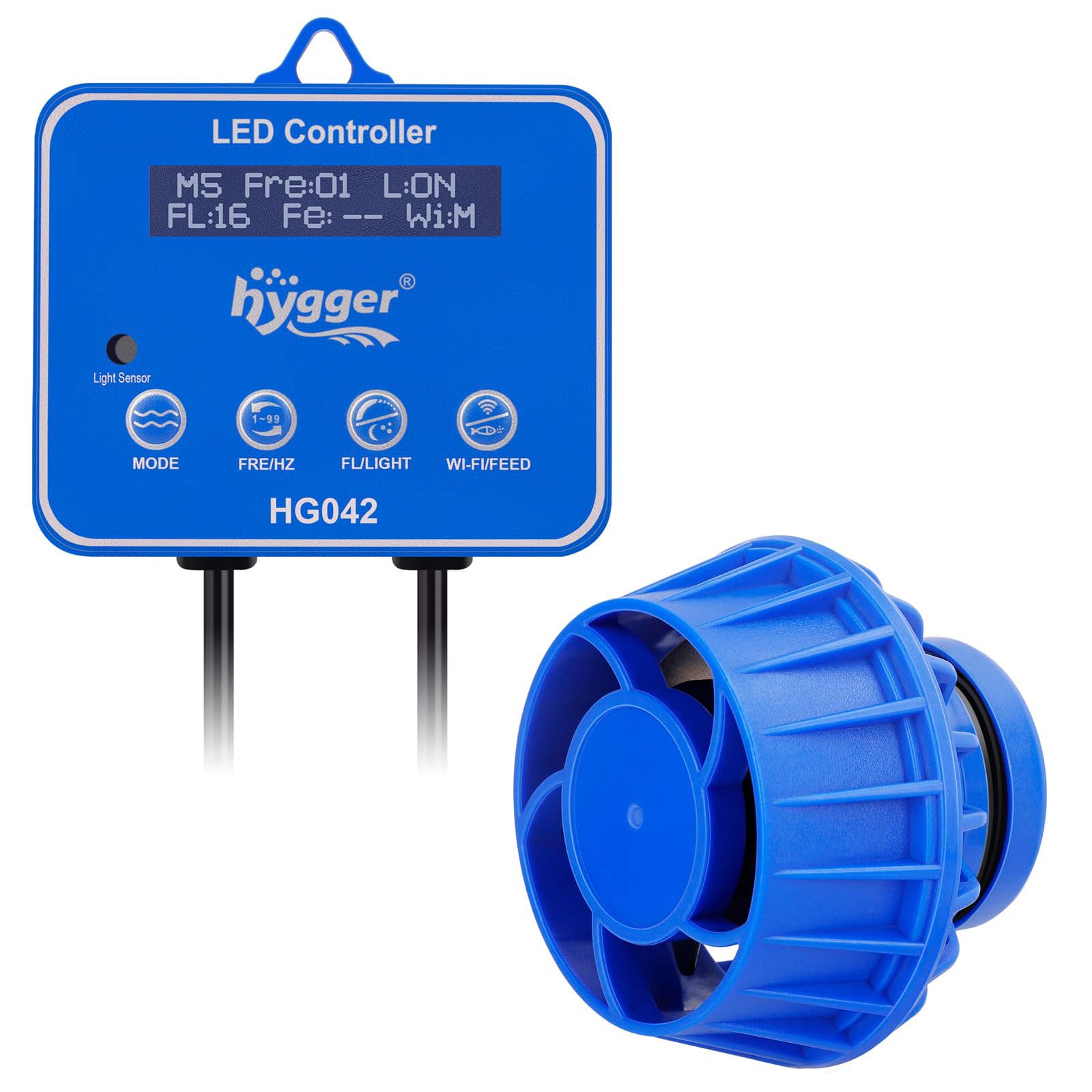 hygger 10V DC Aquarium Wave Maker with Controller, 6 Wave Modes ...