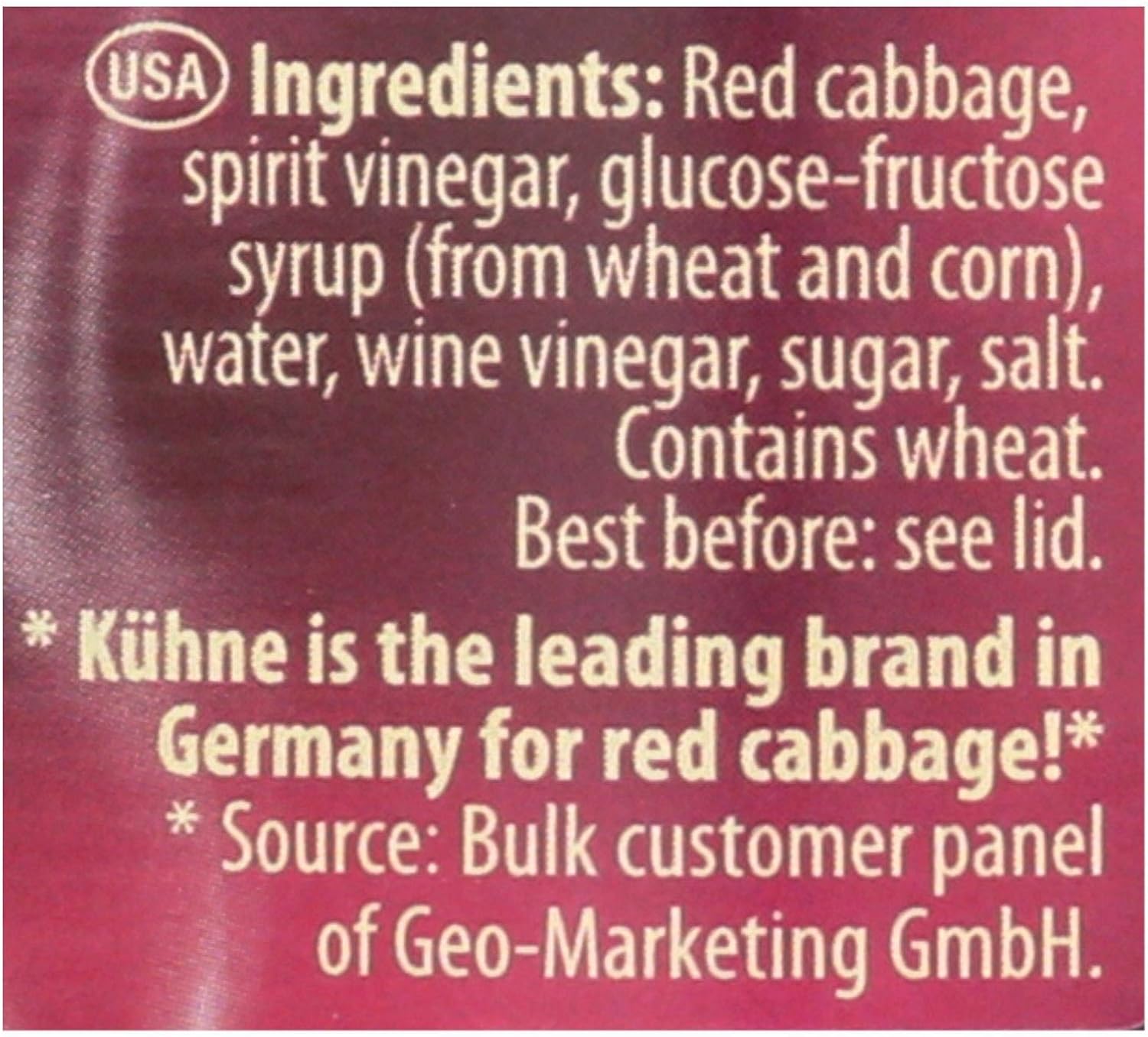 Amazon.com: Kuhne Pickled Red Cabbage, 24 Ounce - 12 per case ...