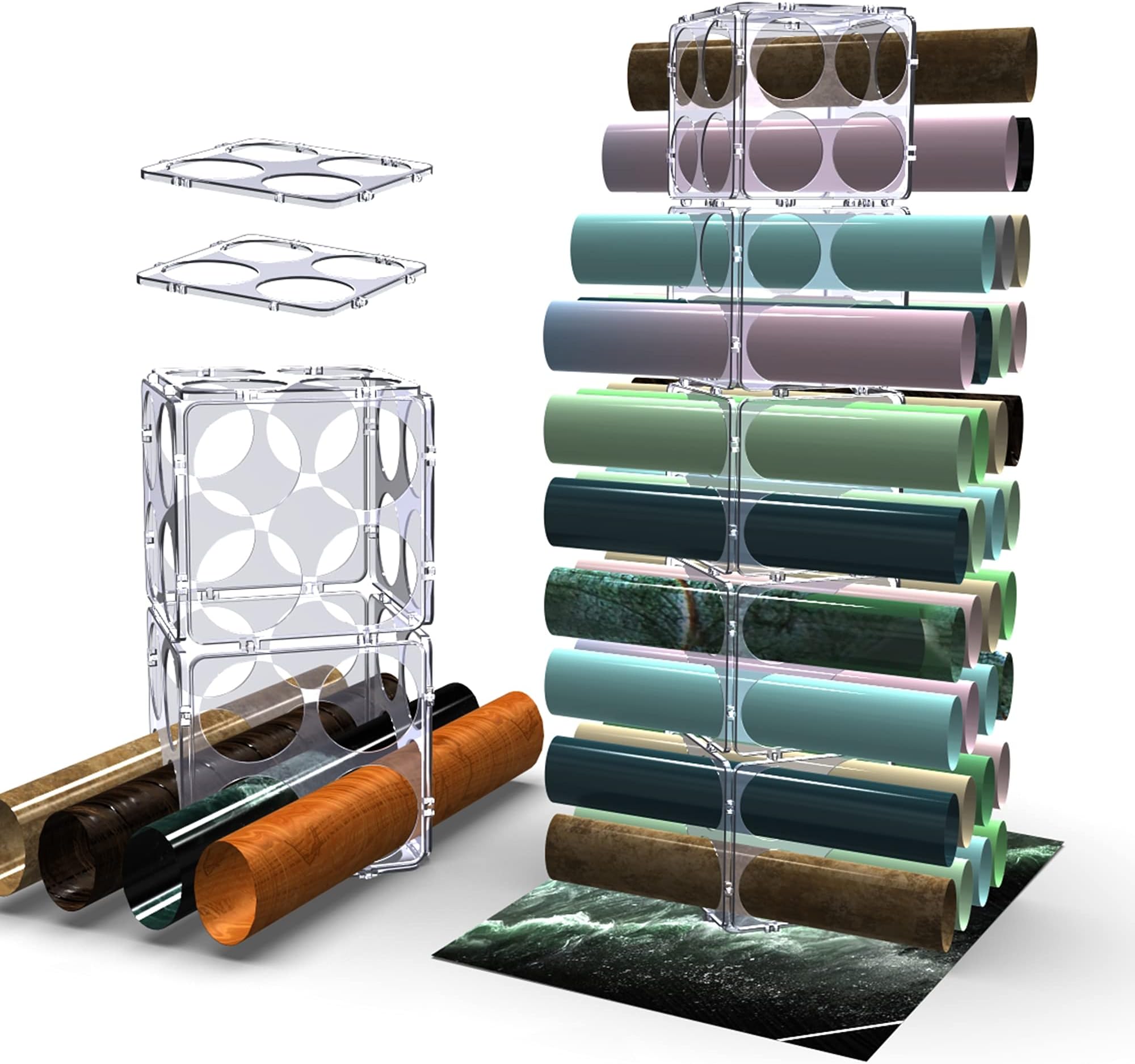 Amazon.com : INNOVART Vinyl Roll Floor Storage Rack, Vinyl Roll Holder ...