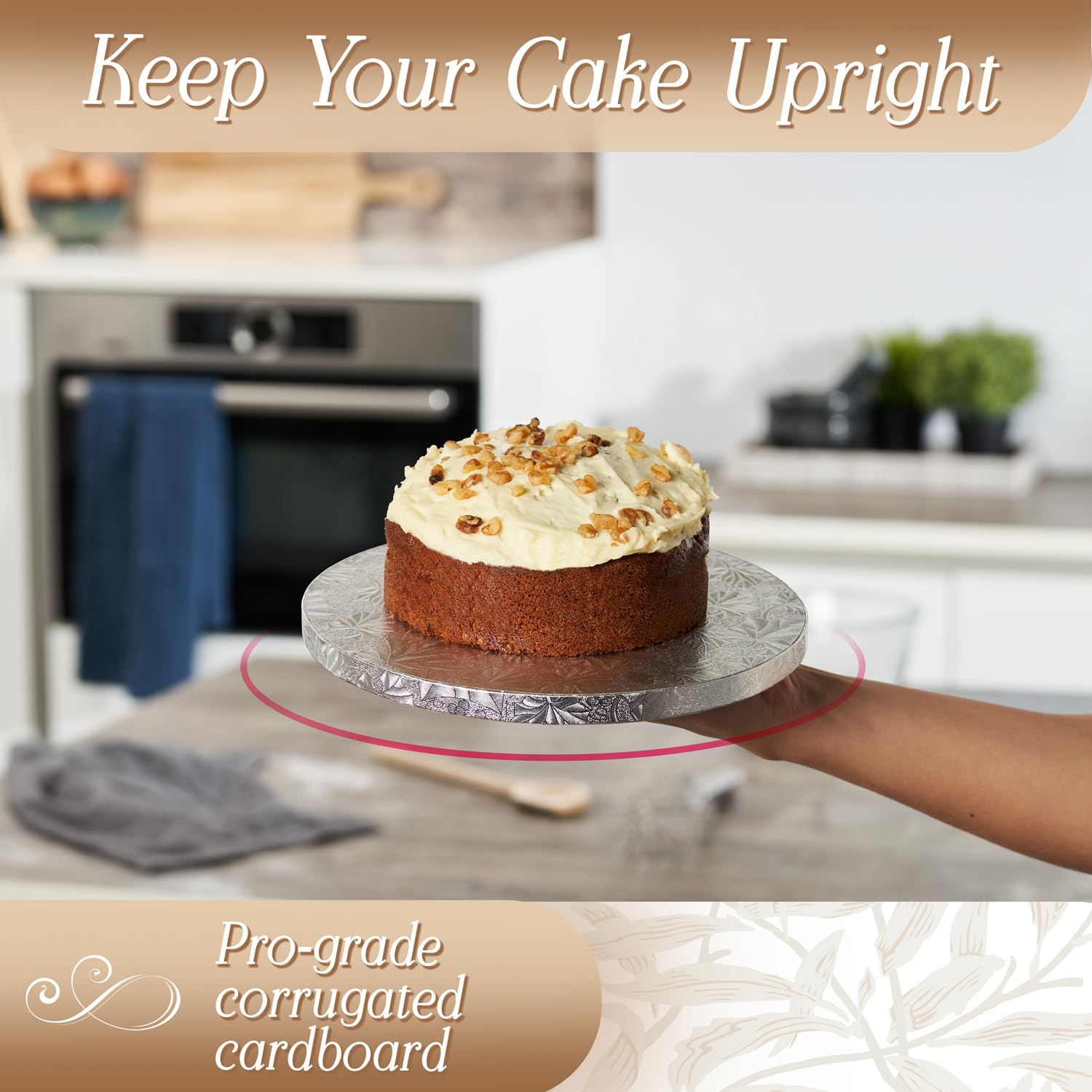 Snapklik.com : Thick, Round Cake Boards, 8-Inch Silver, Sturdy, Smooth ...