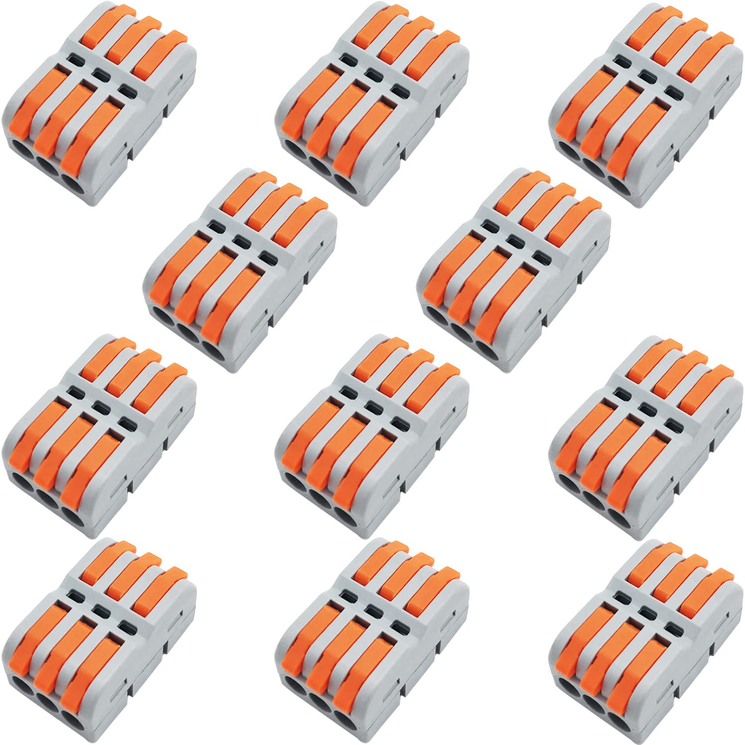 Lever Nut Connector, CESFONJER SPL-3M Wire Connectors Block, Compact Splicing Electrical ...