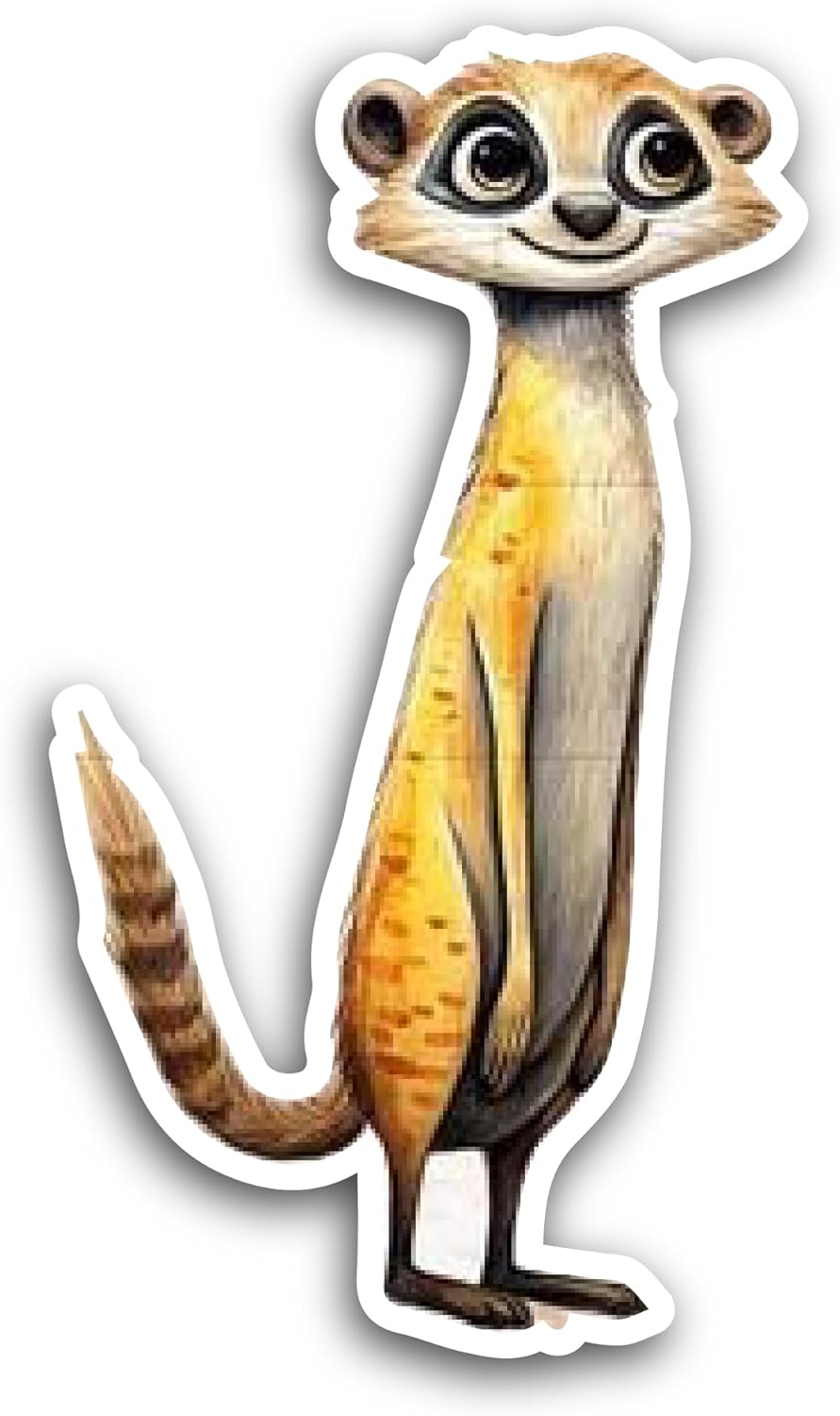 Amazon.com: 2 (Pieces) 3" and 5" Cute Mongoose Sticker, Waterproof ...