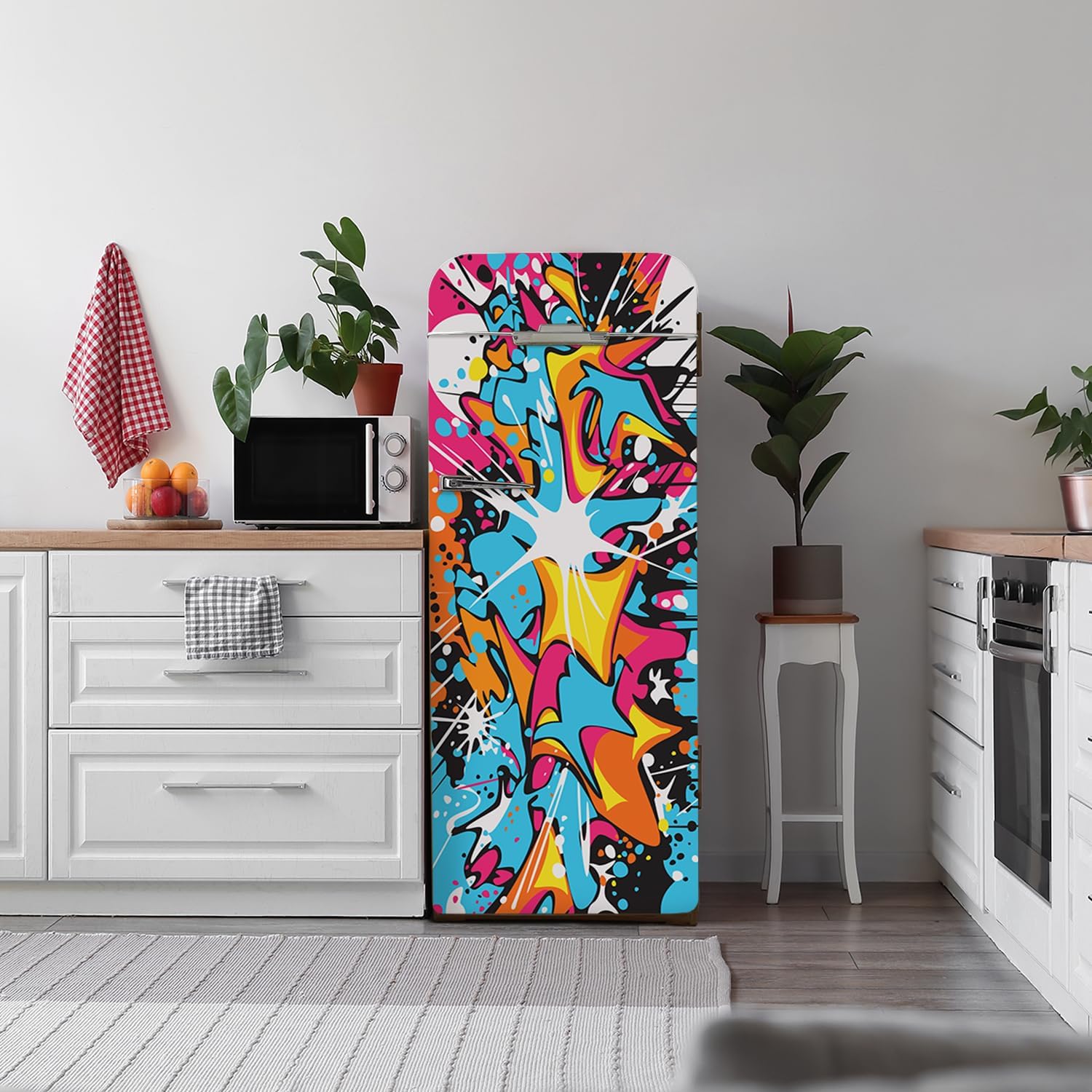 Amazon.com: Alwayspon 22.04"x64.17" Graffiti Art Self Adhesive Vinyl ...