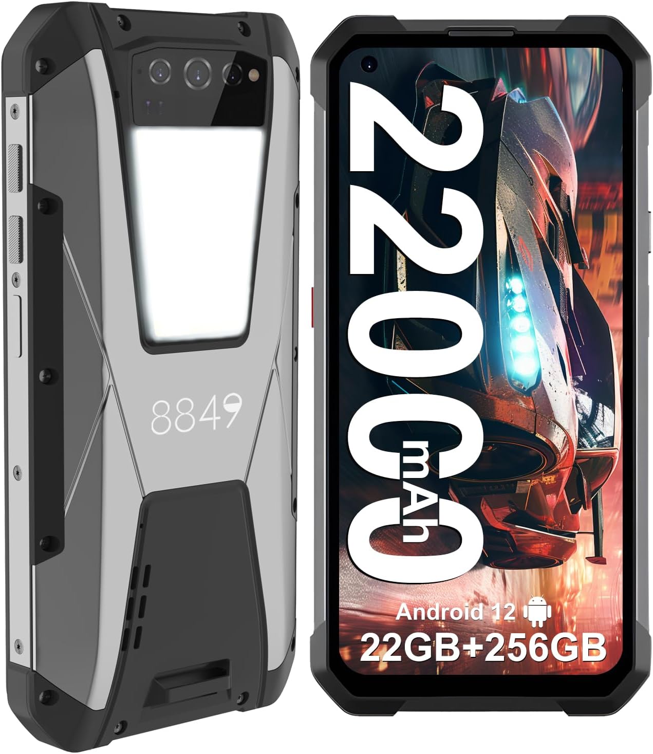 8849 Tank Teléfono Movil Resistente Android 12, 22000mAh 4G Telefono ...