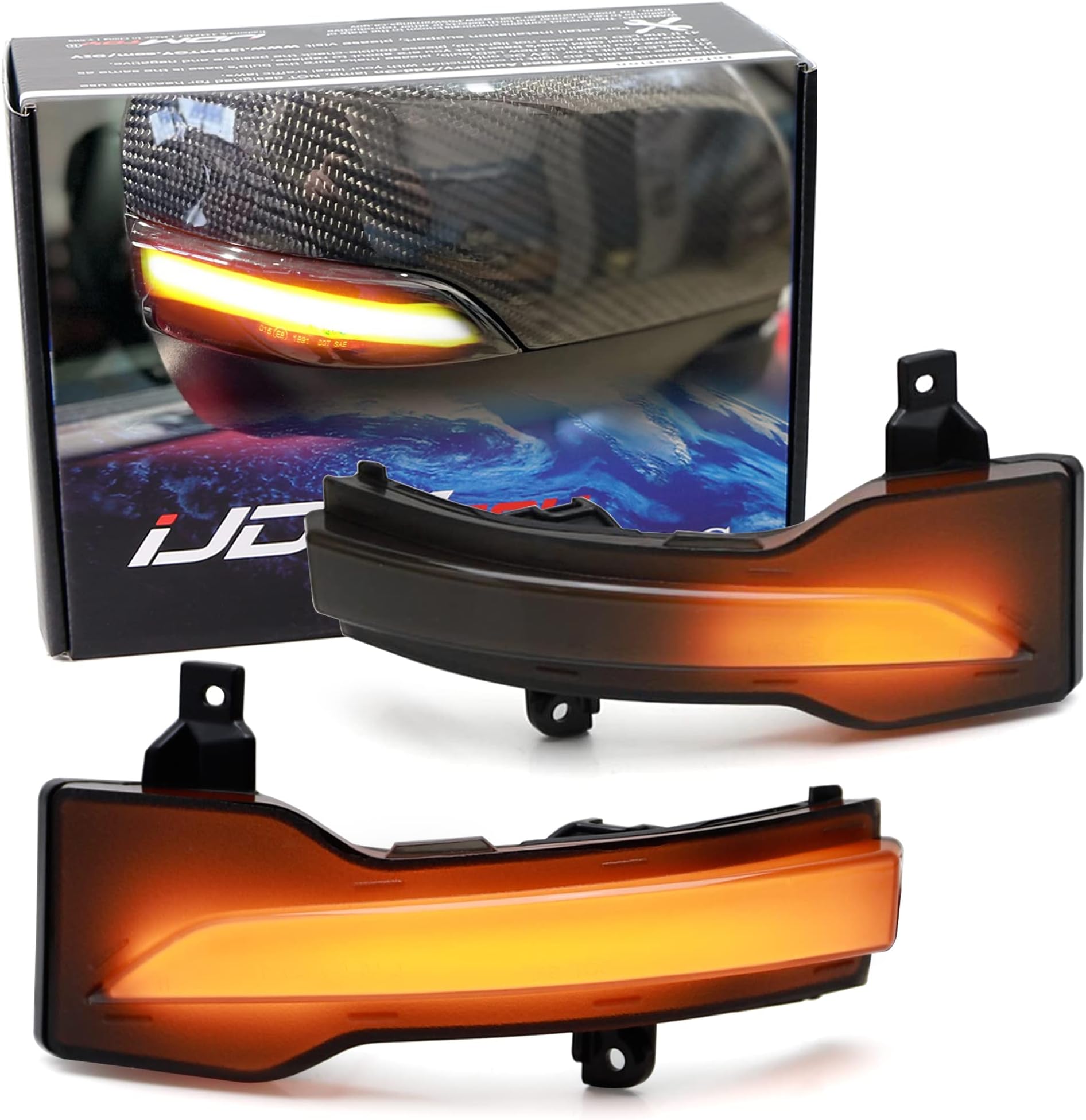 Amazon.com: iJDMTOY Black-Out Smoked Lens Full LED Strip Dynamic Sequential Blink/Flow Side ...