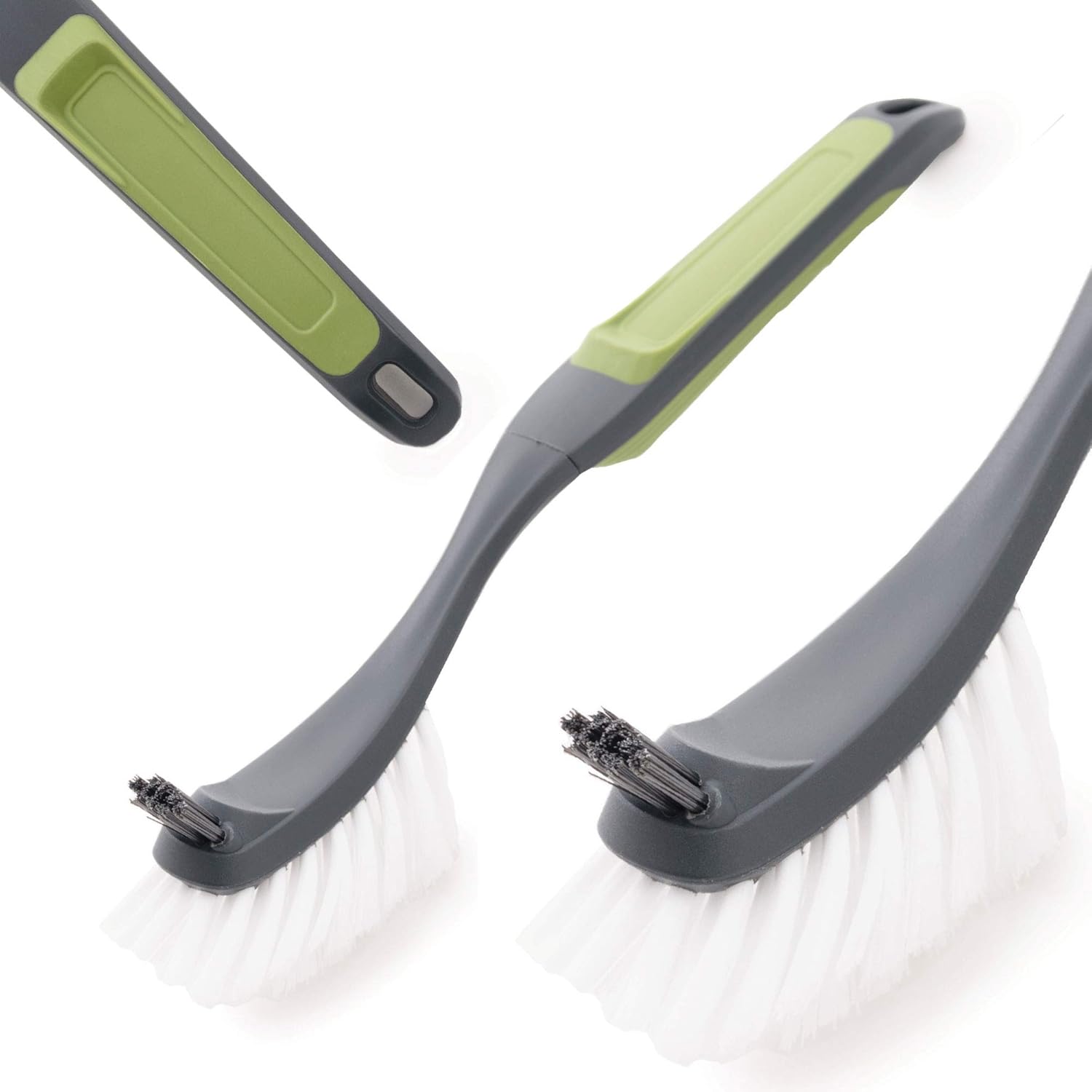 CleanPEAK Pack of 2 Fantail Dish Brushes with Soft Grip Handle, Non ...