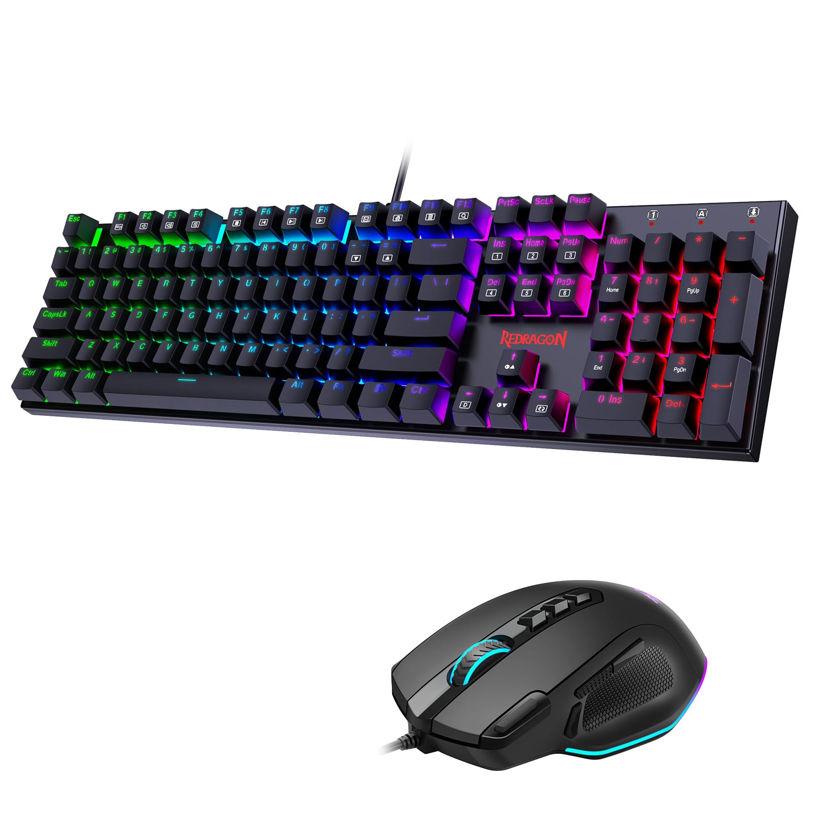 Amazon.com: Redragon Ergonomic Mouse and RGB Keyboard : Video Games