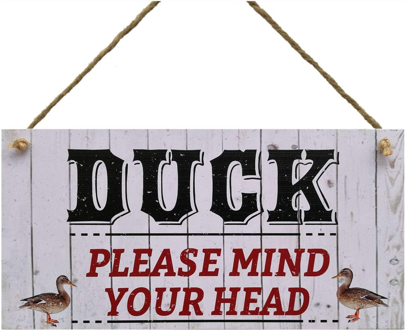 Amazon.com: RED OCEAN DUCK! Please Mind Your Head Friendship Home Gift ...