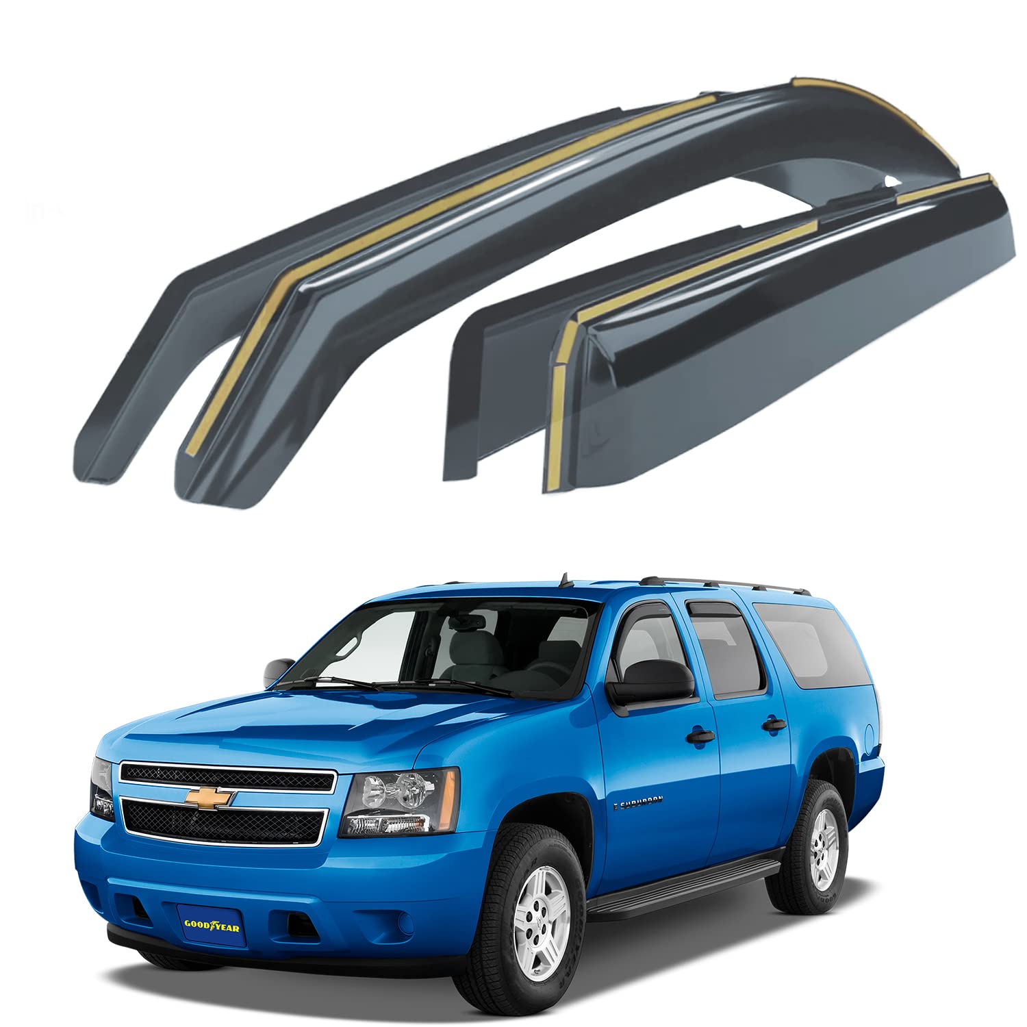 Goodyear Shatterproof in-Channel Window Deflectors for Chevrolet(Chevy ...
