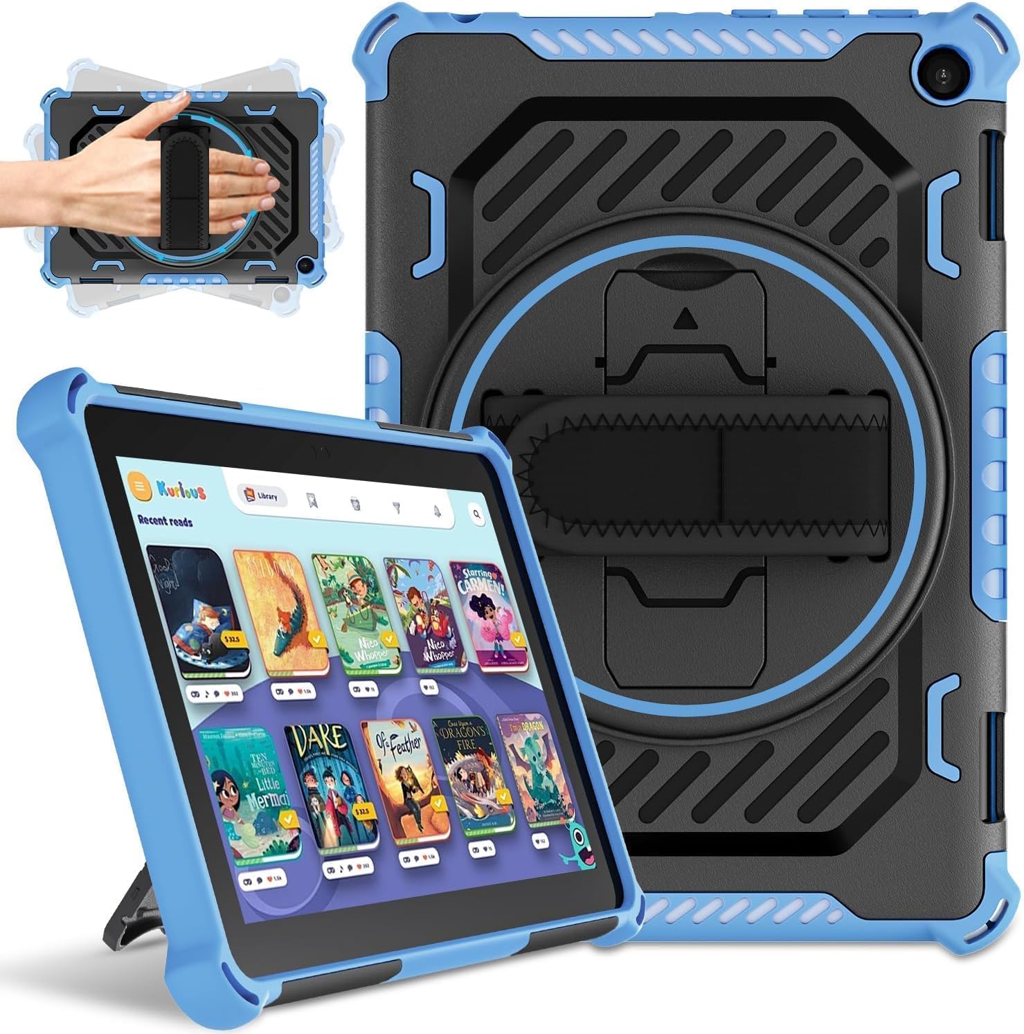 TASSKTO For Fire HD 8 Tablet Case (10/12th Generation,2020/2022/2024 ...