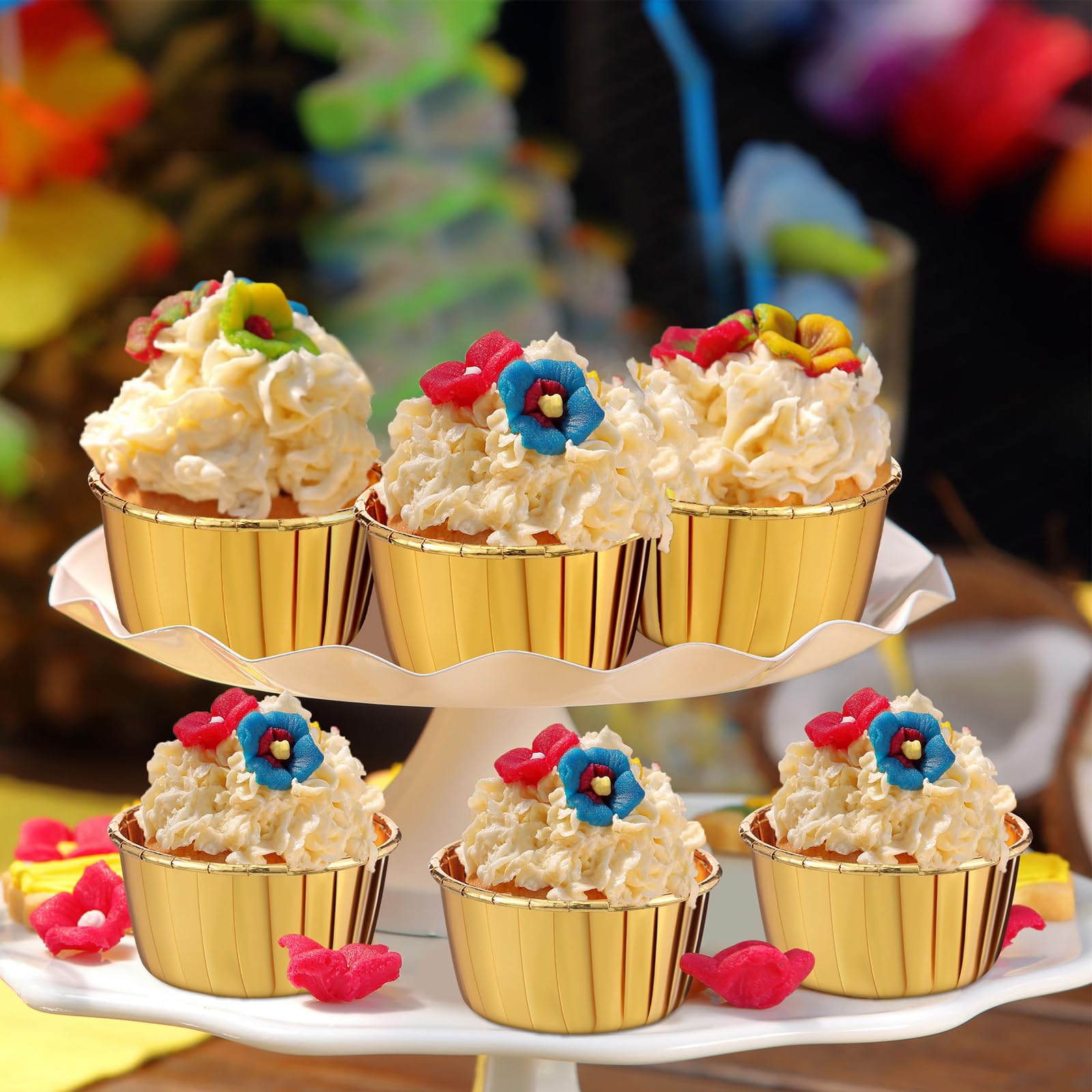 Bokon 900 Pack Foil Cupcake Liners Bulk 3.5 Oz Mini Disposable Aluminum ...