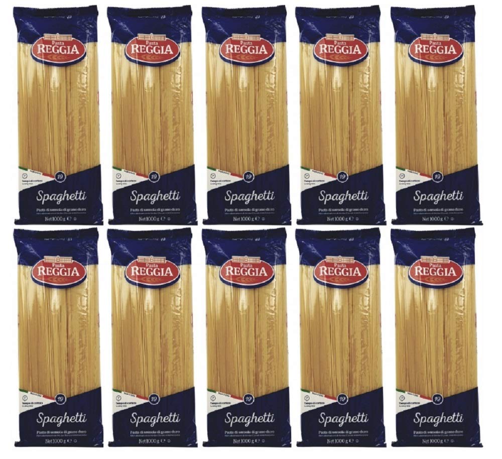 Pasta Reggia Spaghetti n°19 (10 x 1000g) : Amazon.de: Lebensmittel ...