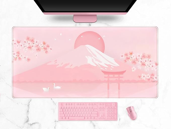 Amazon.com: DSKGSJH Cherry Blossom Mouse Pad Pink Floral Mousepad ...