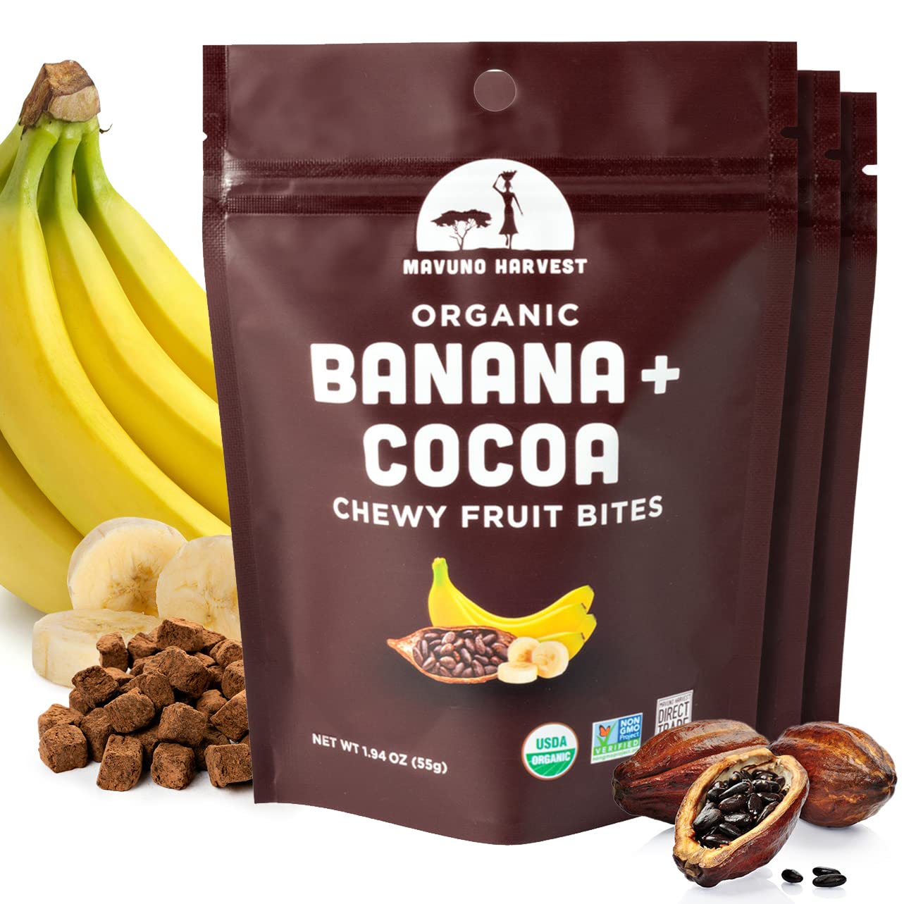 Amazon.com: Mavuno Harvest Organic Fruit Snacks - Chewy Fruit Bites ...