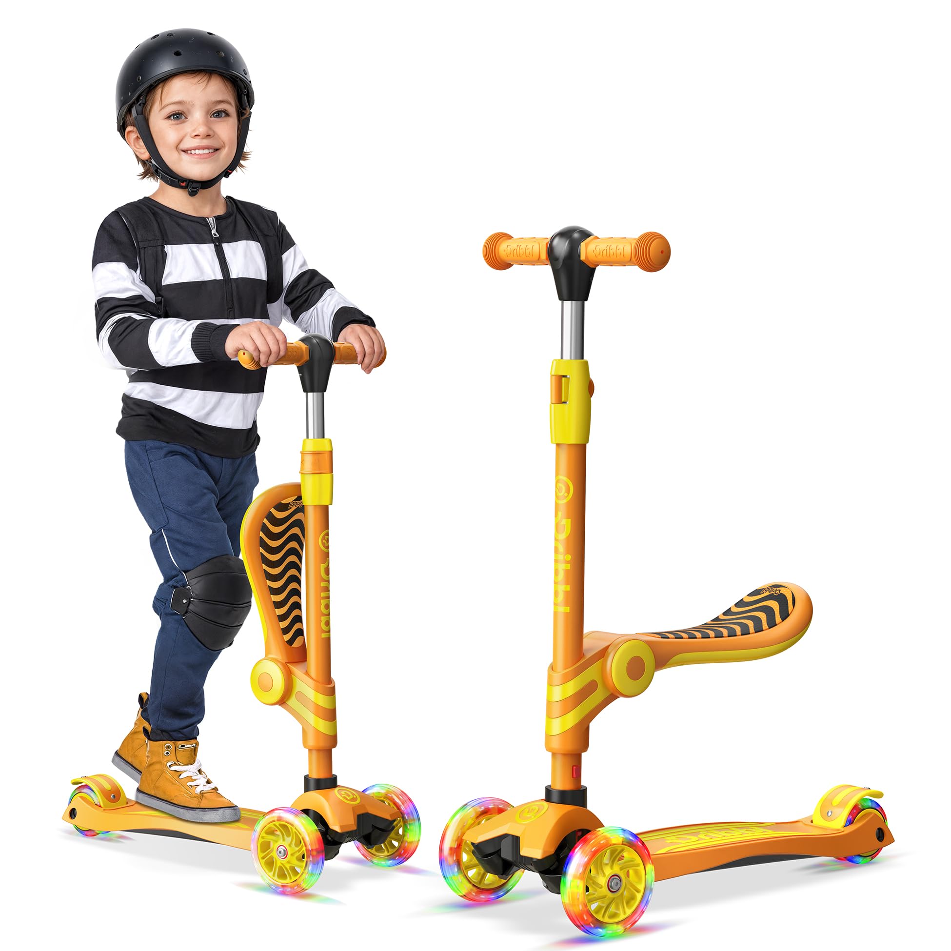 Adjustable Handlebar Scooter Youchee 3 Wheel Kick Scooter For Kids 5-12 ...