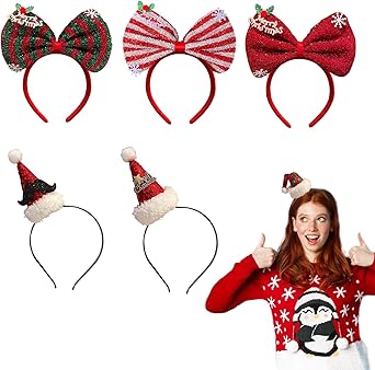 Amazon.com: TPINE Christmas Headbands, Christmas Headbands for Adults ...