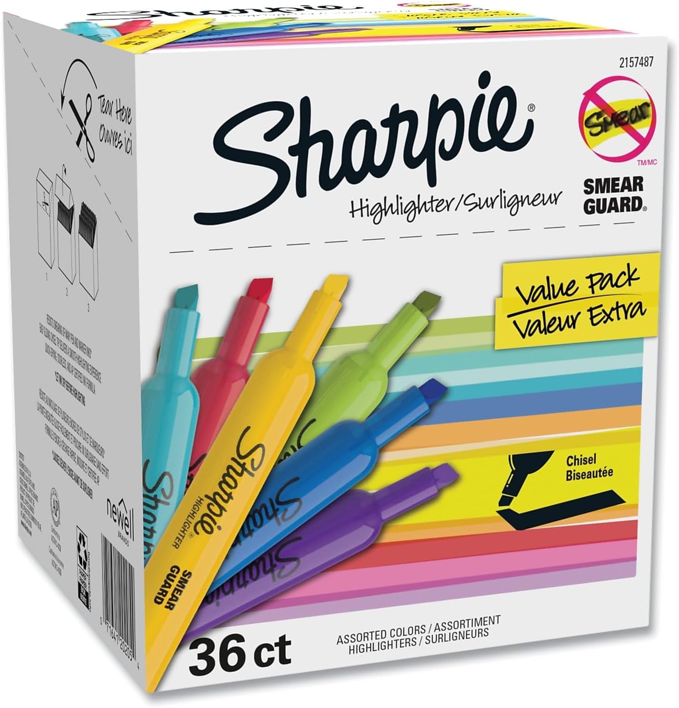 Amazon.com : Sharpie Tank Style Bulk Highlighters Chisel Tip ...