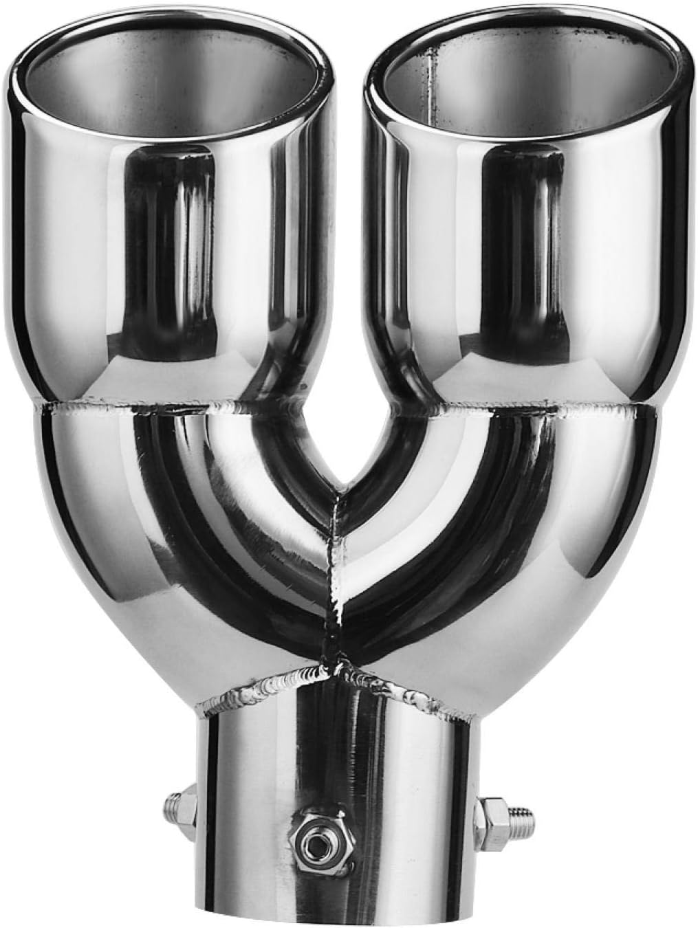 Double Exhaust Tip Performance Sport Muffler Universal Trim Tail End ...