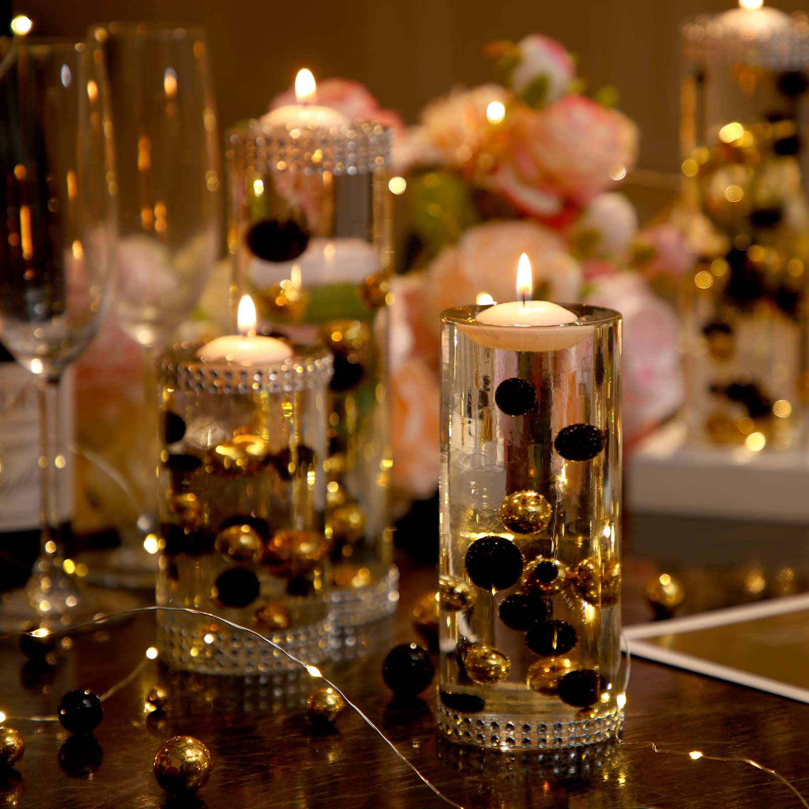 Bling Centerpieces Cylinder Wedding Centerpieces 2 Pcs Acrylic Column
