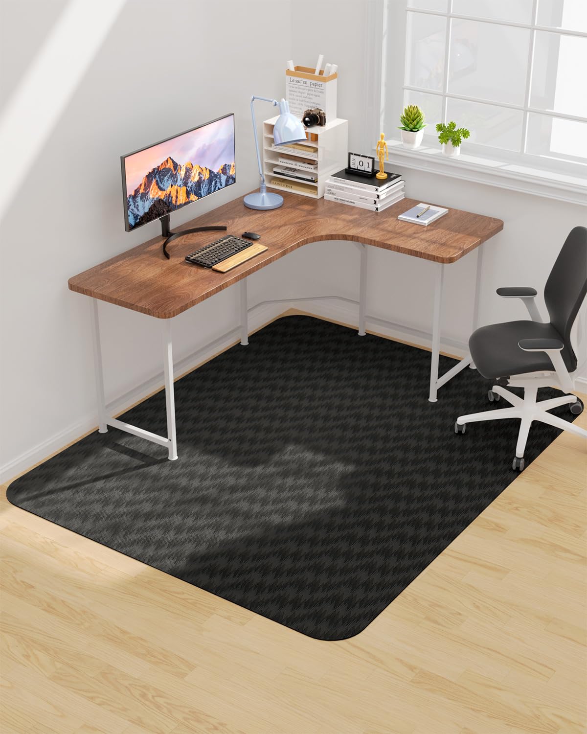 Amazon.com : Blvornl Large Office Chair Mat for Hardwood Floor, Rolling ...