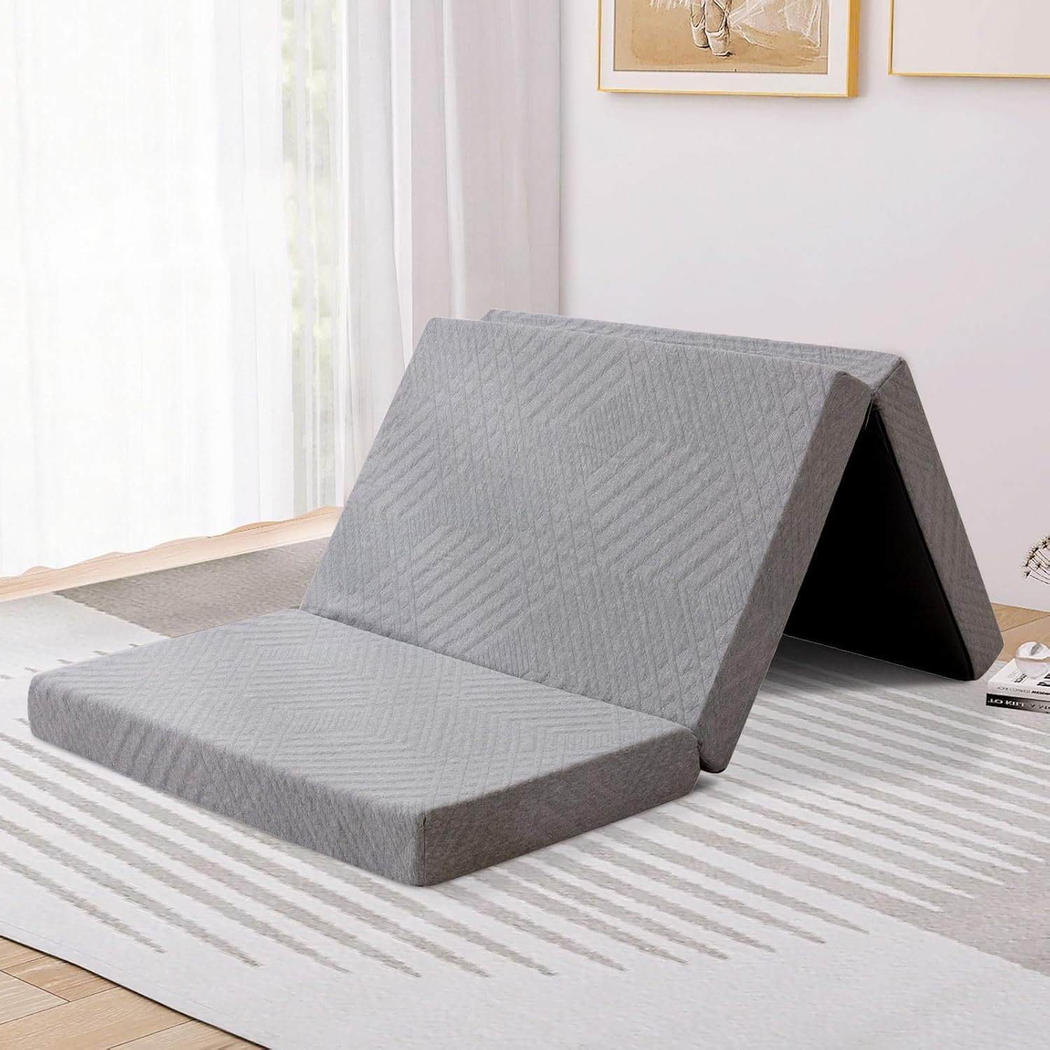 Amazon.com: Hcore Tri-Fold Memory Foam Mattress, 3 inch Twin Folding ...