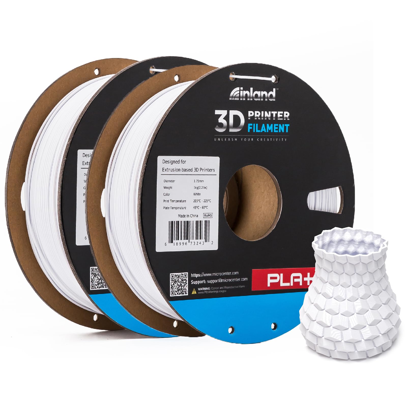 Snapklik.com : INLAND Micro Center PLA+ 3D Printing Filament 1.75mm ...