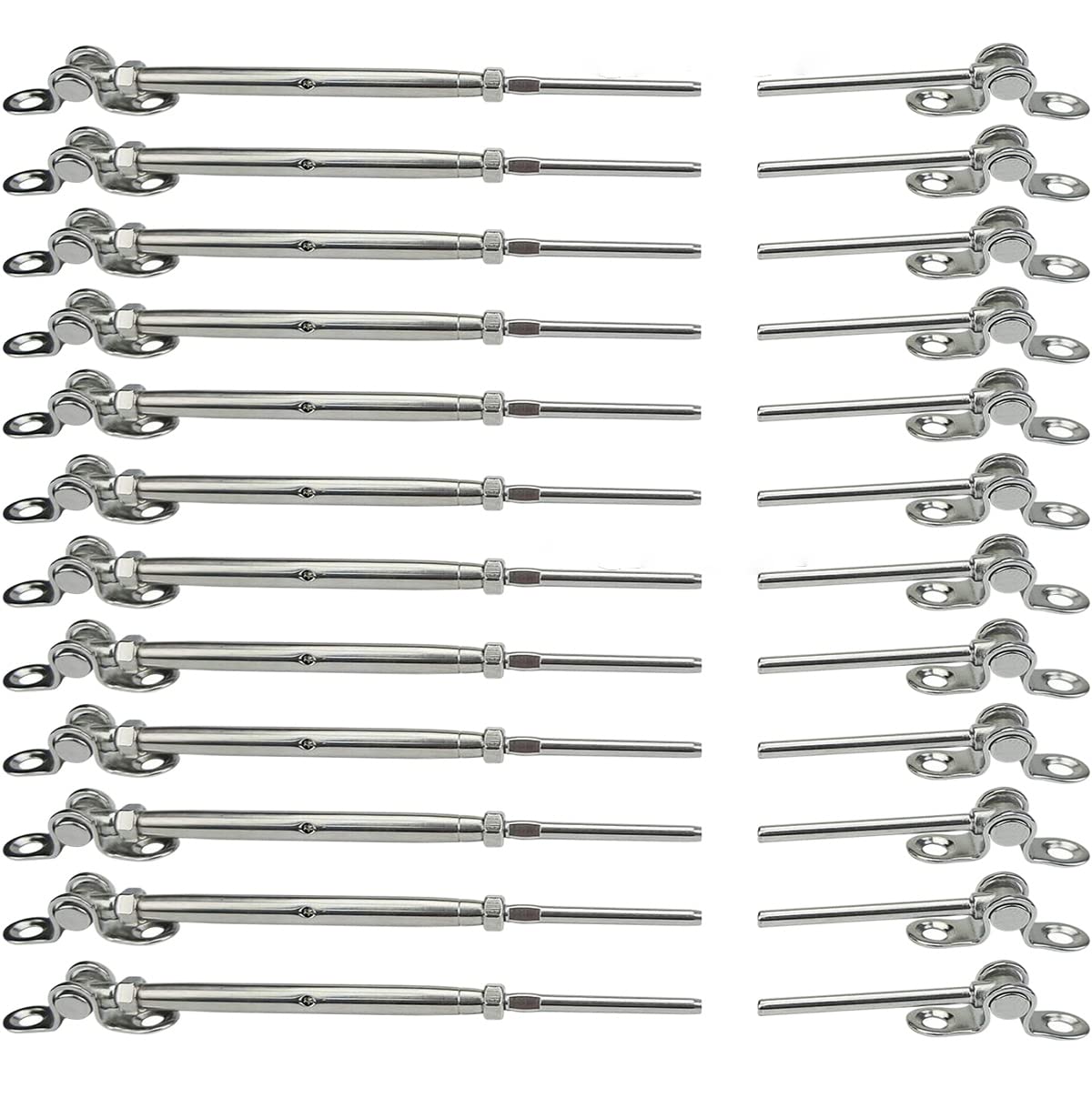 Sowtowe Cable Railing Hardware,12 Pairs Cable Railing Kit,for 1/8 Cable ...
