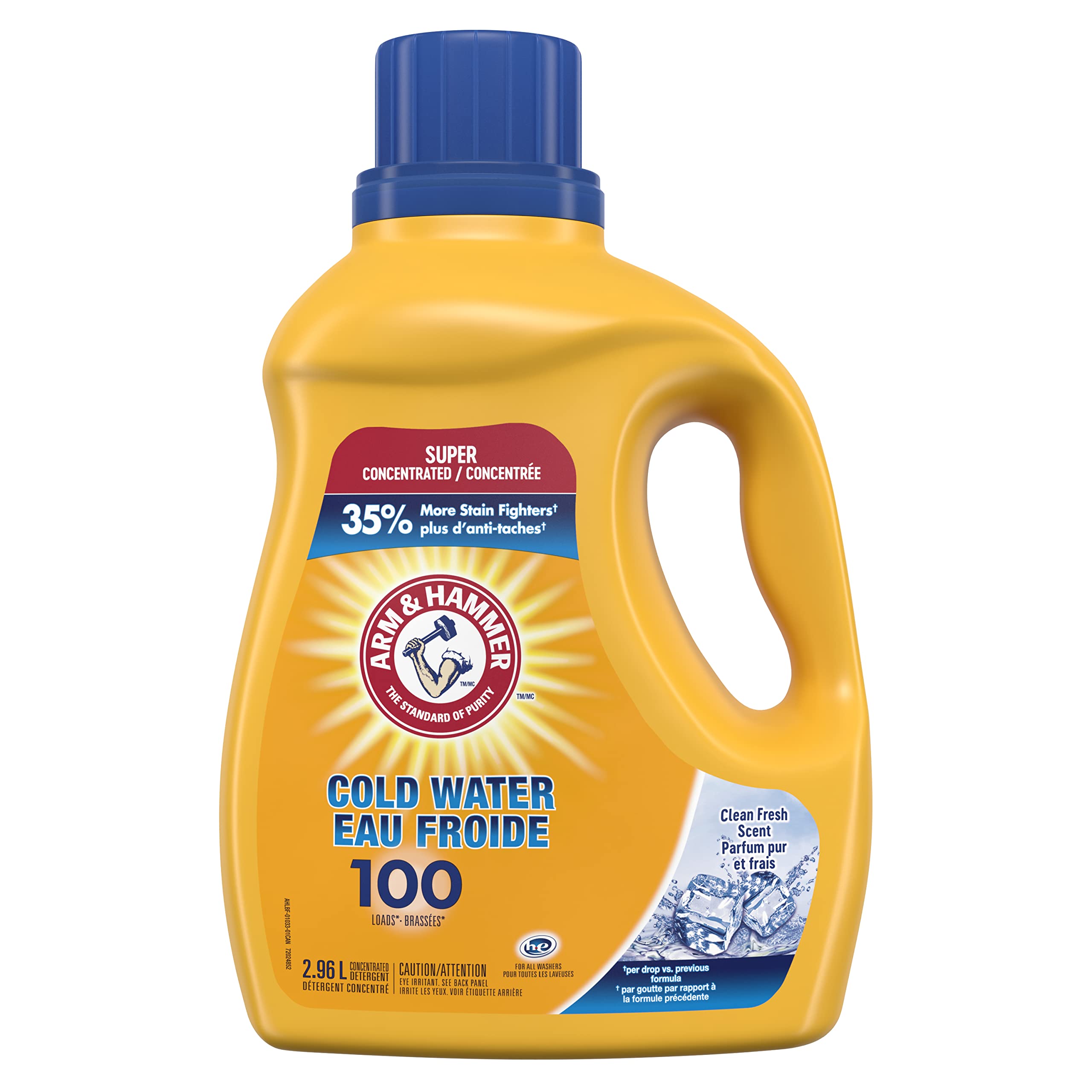 Arm & Hammer Cold Water Liquid Laundry Detergent, Super Concentrated ...