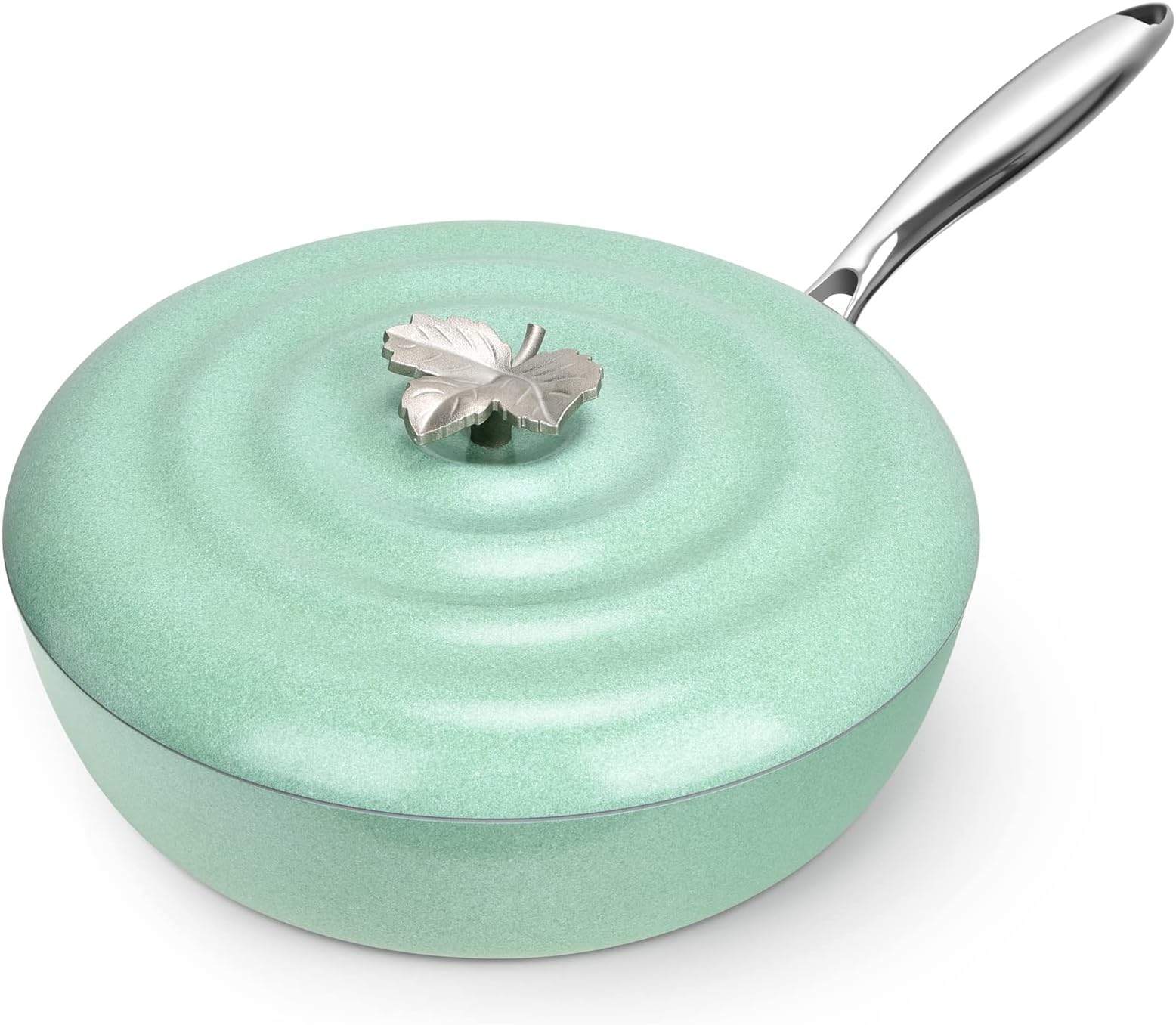 Amazon.com: Ailwyn 11" Nonstick Sauté Pan with Lid – Nonstick Frying ...