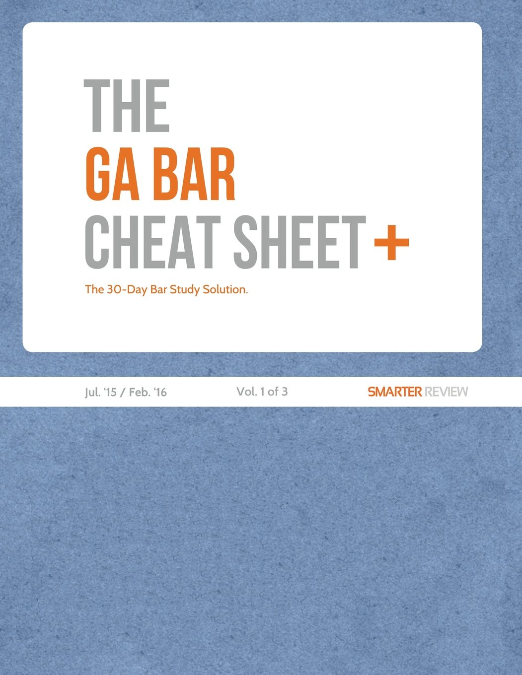 Buy The Ga Bar Cheat Sheet Plus (Jul. 15 Feb. 16) (Vol. 1 of 3) Online ...