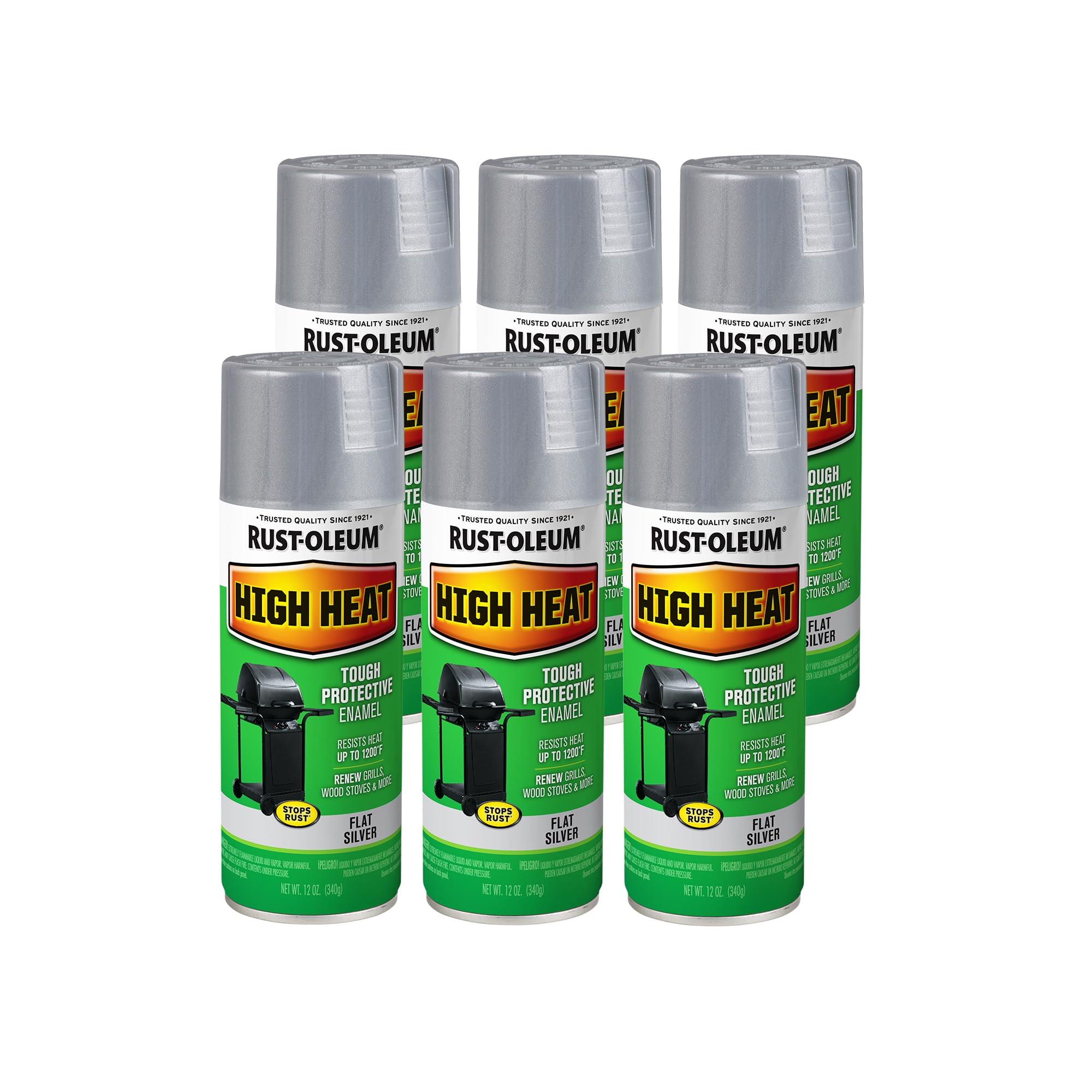 Snapklik.com : Rust-Oleum 7716830-6PK High Heat Enamel Spray Paint