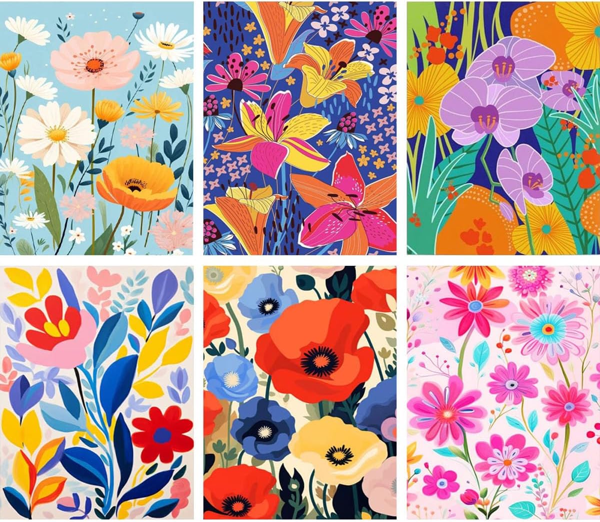 Amazon.com: MXCFZX Paint by Numbers for Adults - DIY Adult Easy Flower ...
