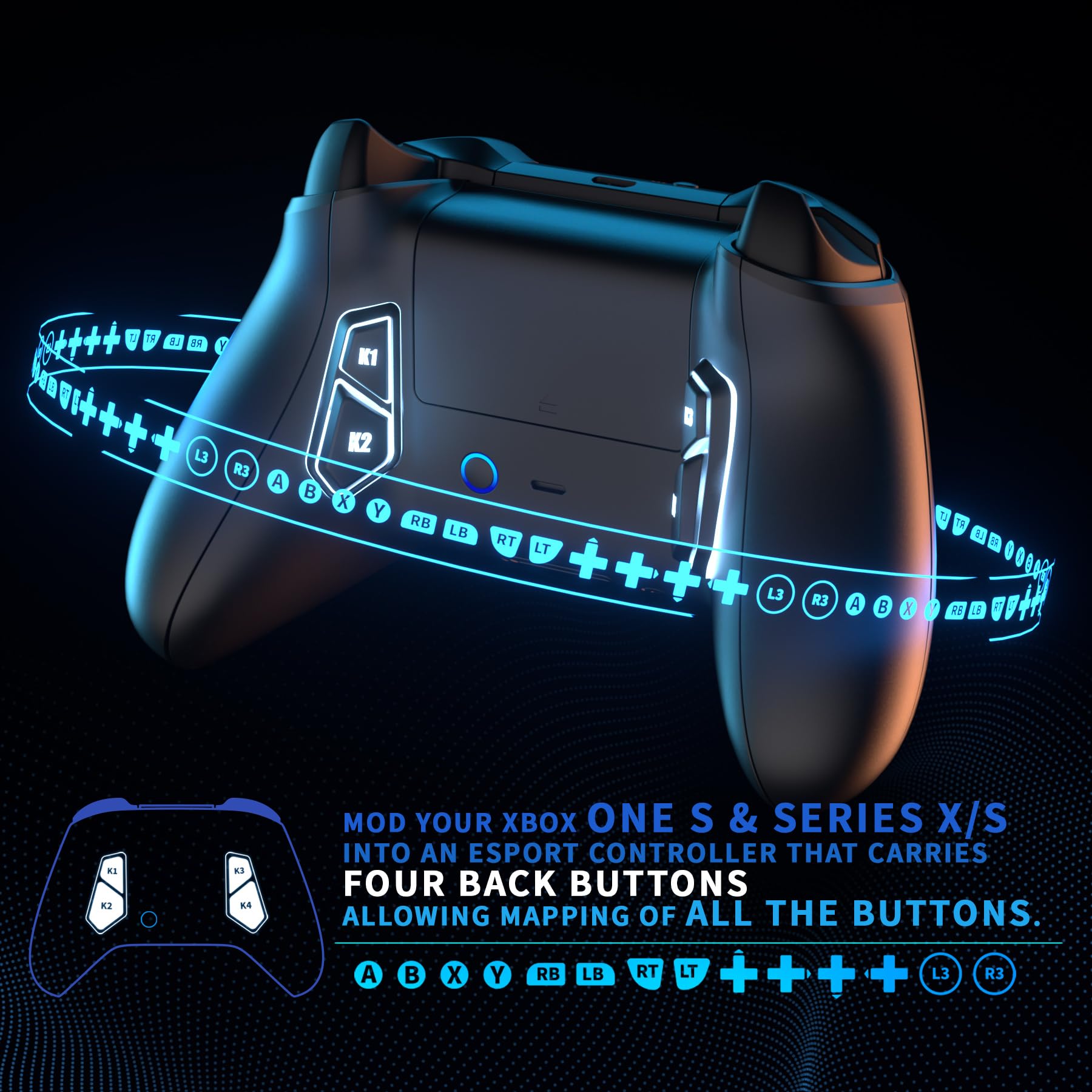 Xbox One Controller Full Solid Black Replacement Buttons How To Fix