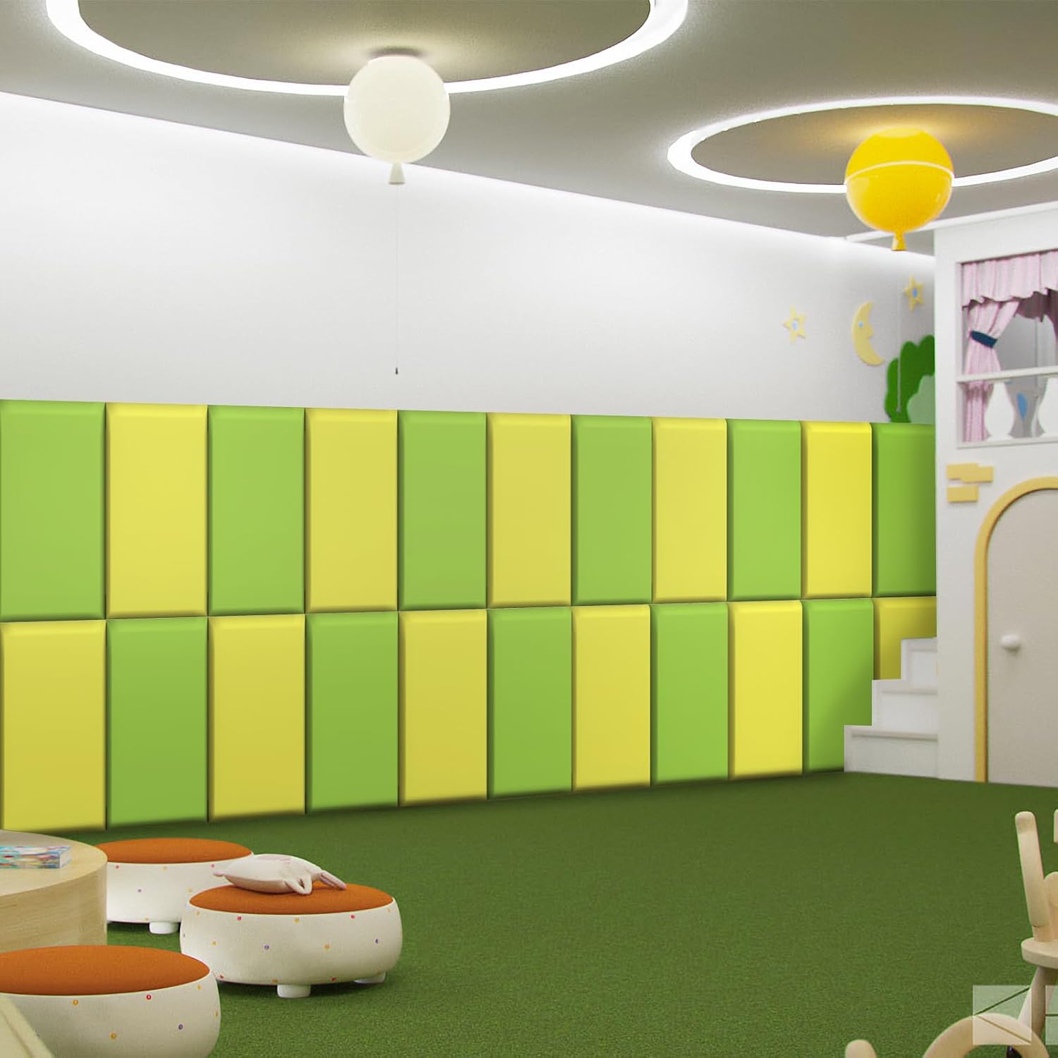 Amazon.com: PINJIE Wall Padding for Kids, Peel and Stick Headboard ...