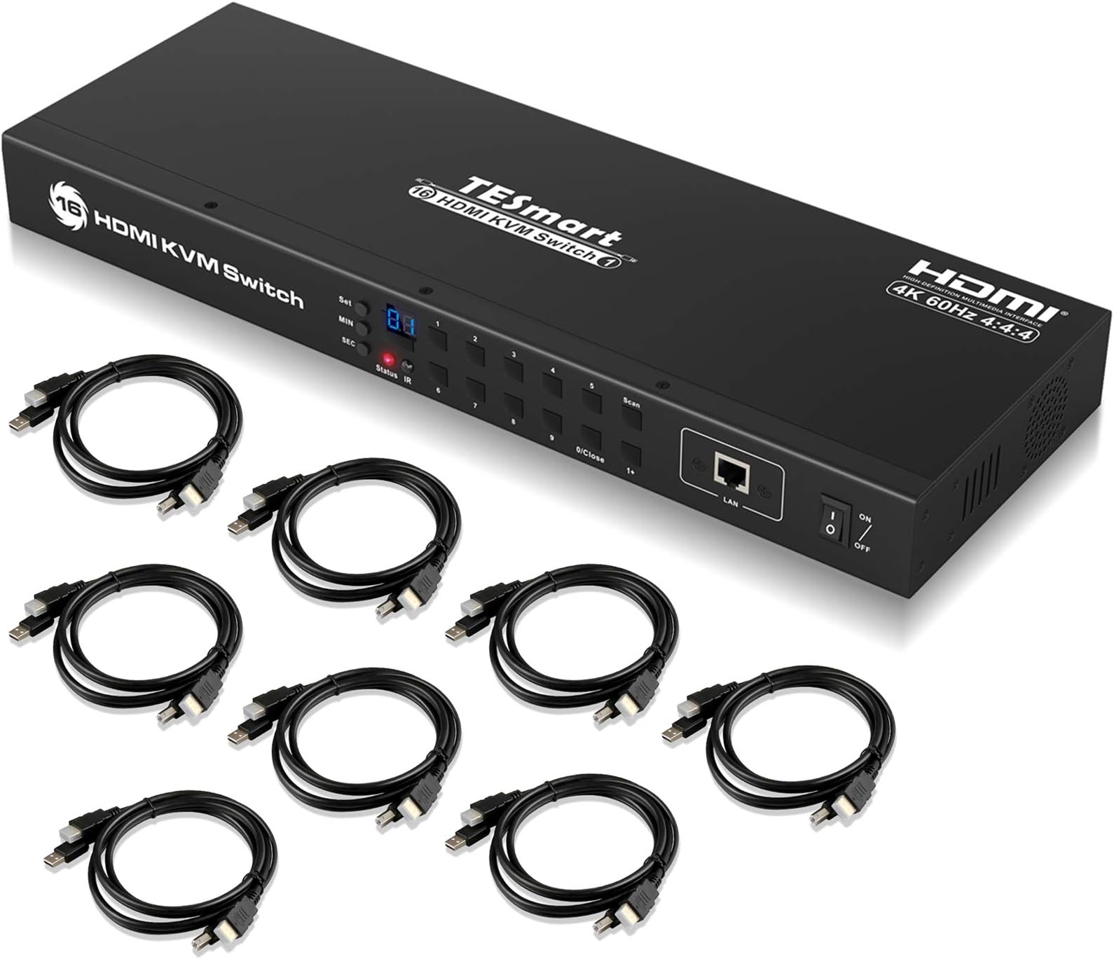 Amazon.com: Tripp Lite B042-016 16-Port 1U Rackmount USB PS2 KVM Switch ...