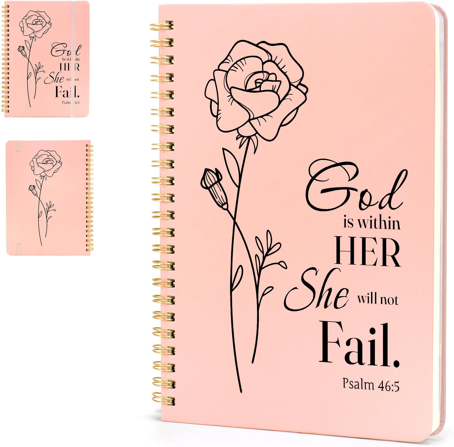 Amazon.com : AmorBeBe Spiral Notebook Lined for Women & Men, 100 GSM ...