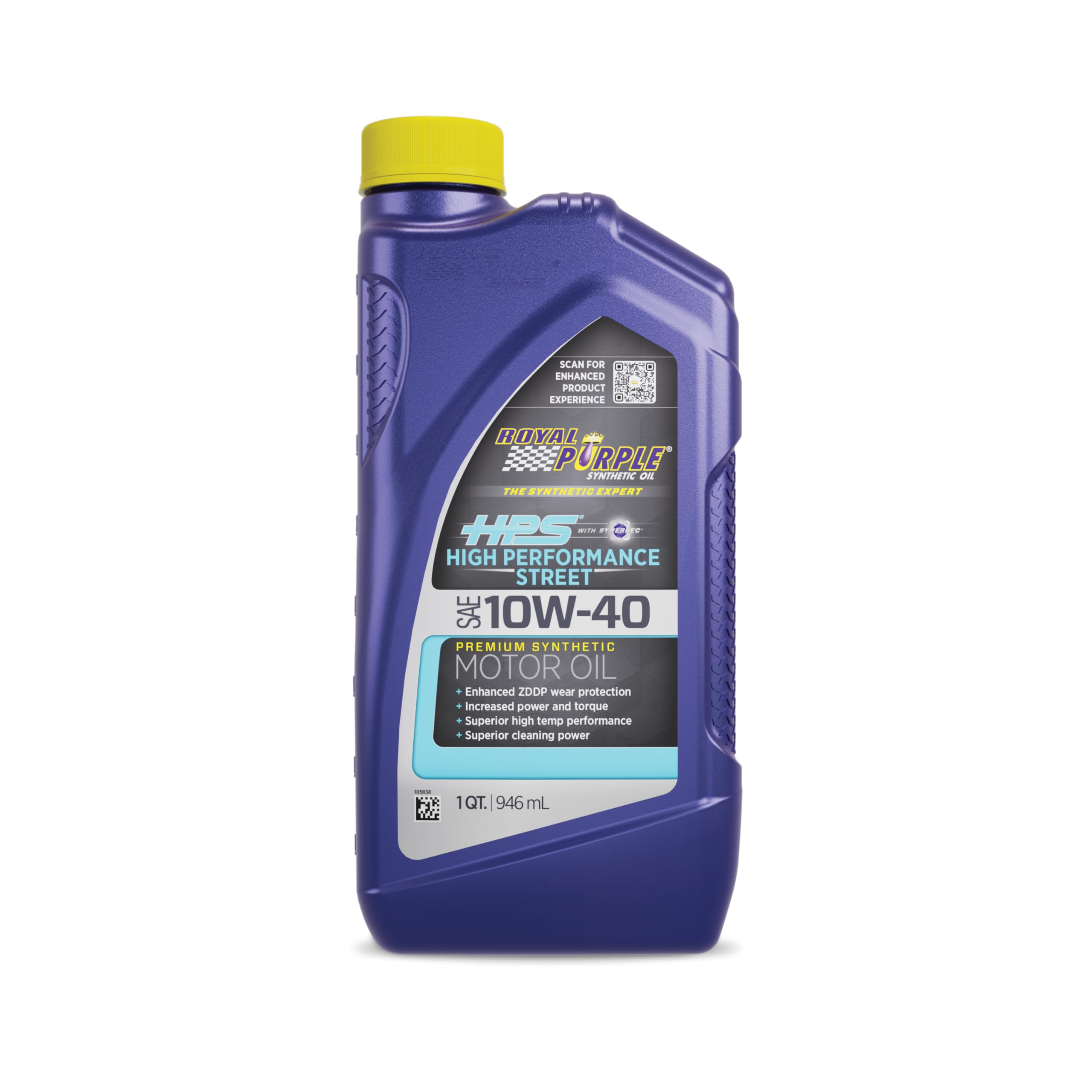 Royal Purple 36140-6PK HPS 10W-40 Synthetic Motor Oil with Synerlec ...