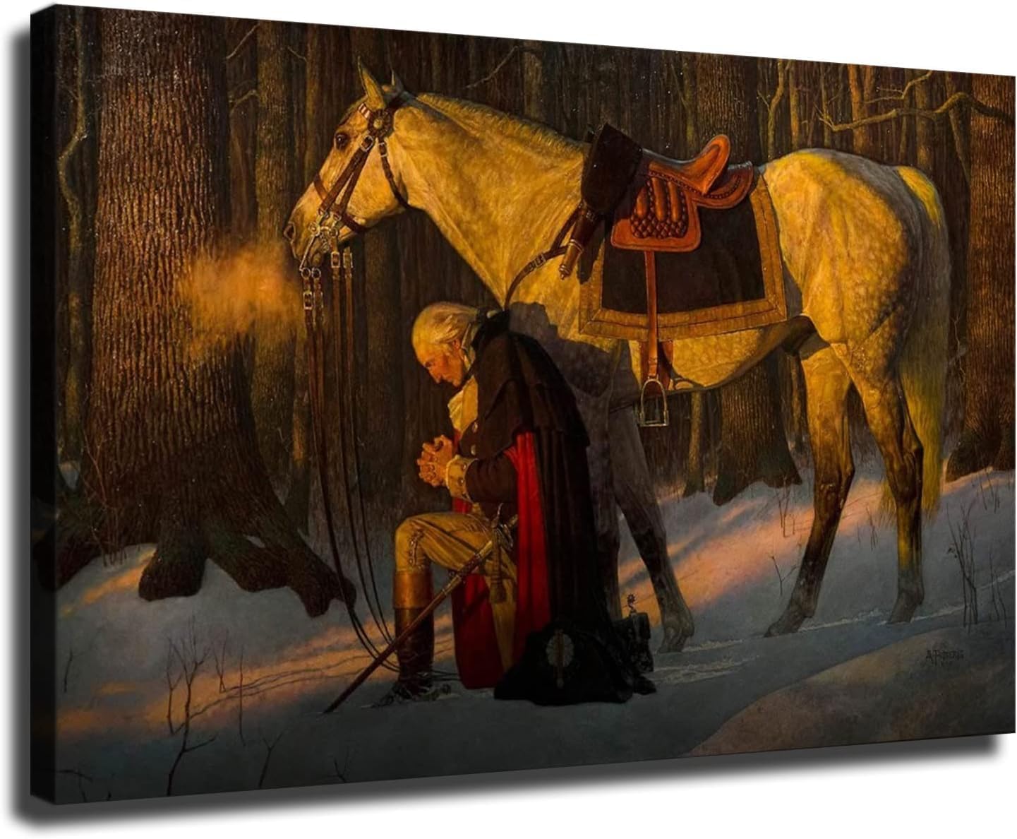 Amazon.com: Poster George Washington Praying at Valley Forge Poster ...