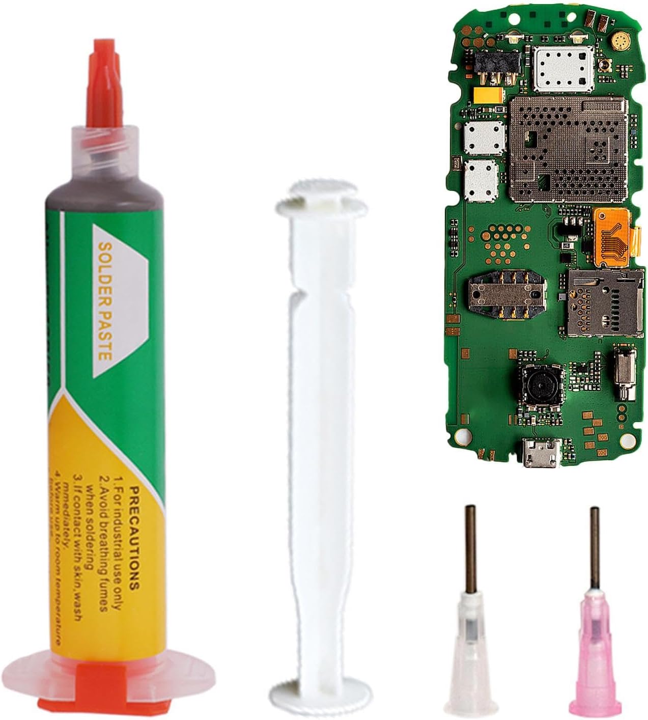 Soldering Flux, Needle Pushing Flux Paste Sn42/Bi58, No Clean Silver ...