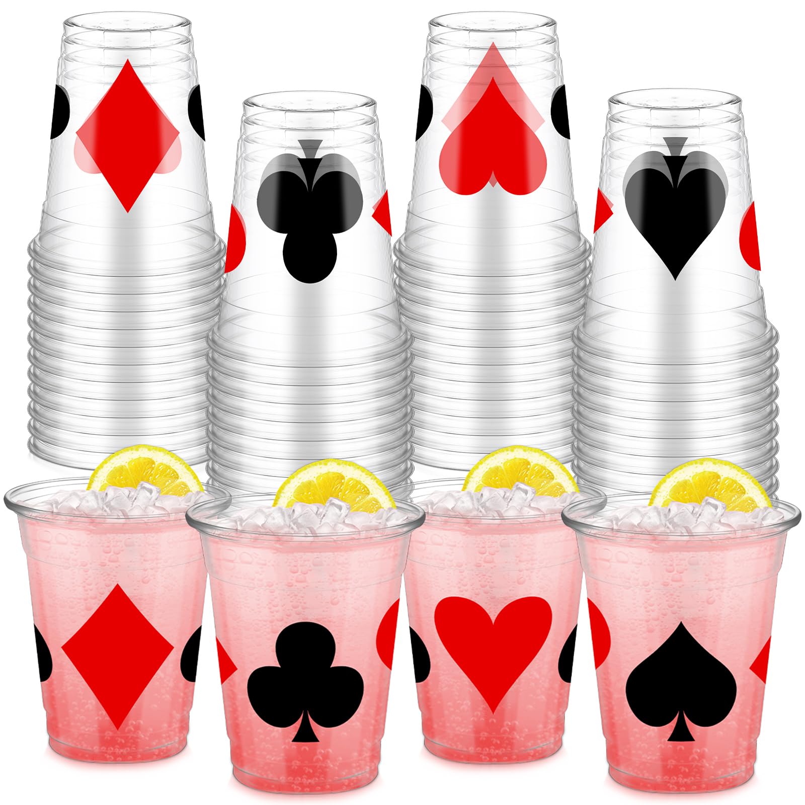 Amazon.com: Yaomiao 50 Pcs Casino Party Cups 12oz Poker Cups Casino ...
