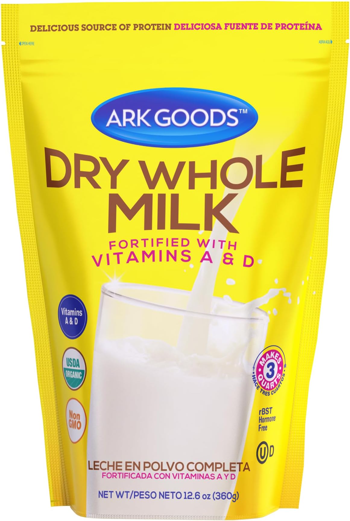 Amazon.com: Dry whole milk powder for Baking and Coffee (12.6 0z ...