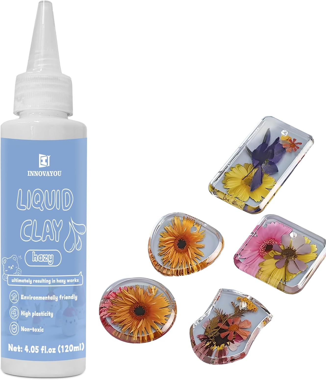 Amazon.com: DINGSEN Liquid Polymer Clay Translucent 4.2oz, Liquid Clay ...