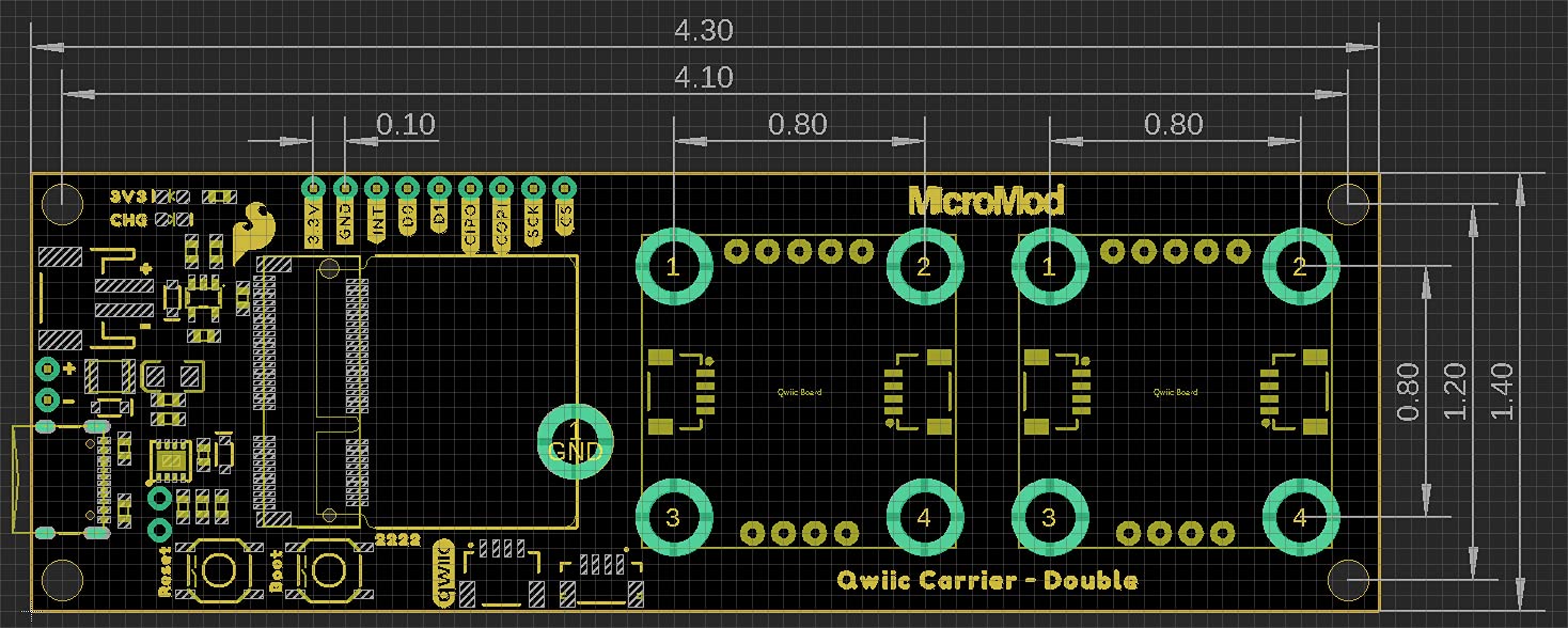 Snapklik.com : MicroMod Qwiic Carrier Board - Double - Rapidly ...