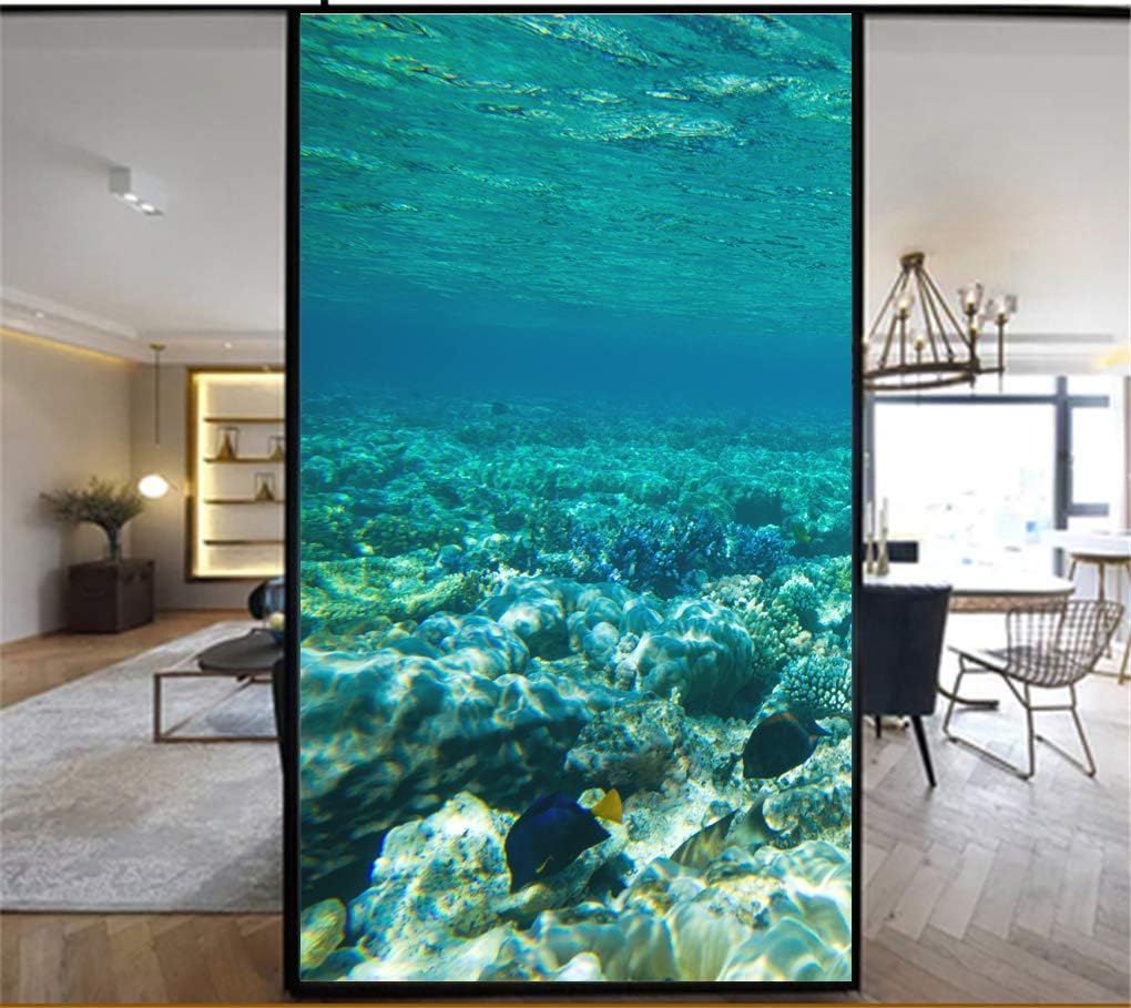 Amazon.com: Decortive Window Film Privacy Seafloor Underwater Static ...