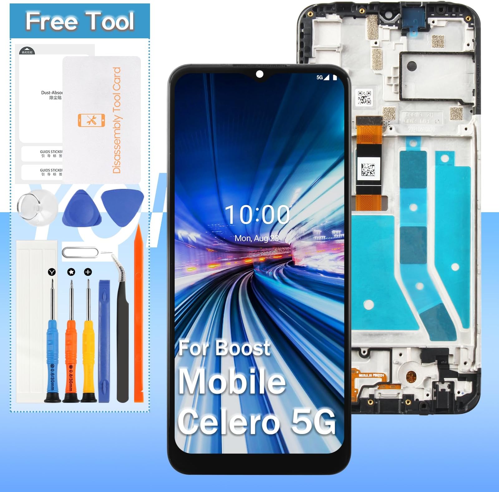 Amazon.com: JENCYFU for Boost Celero 5G WTCELERO5G Screen Replacement ...